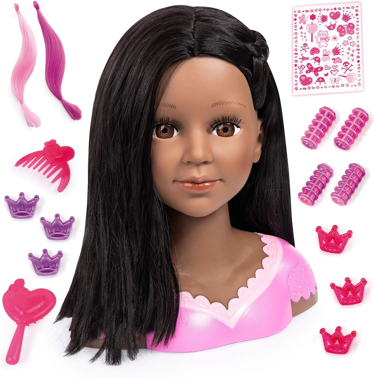 Amazon.com: Bayer Charlene African American Styling Head Doll with ...
