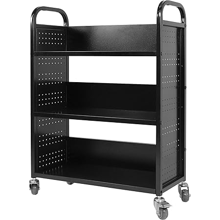 Amazon.com : Hirsh Rolling Library or Home Office Single-Sided Sloped ...