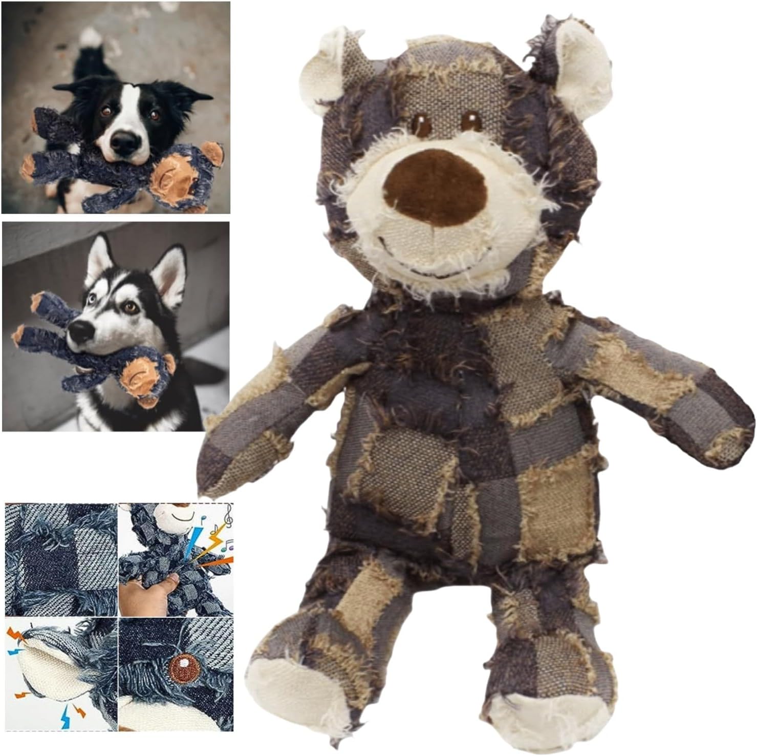 Pet Supplies : Indestructible Robust Bear Dog Toy - Heavy Chewer's ...