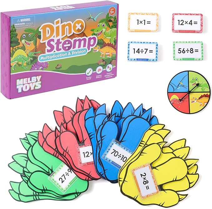 Amazon.com: Dino Stomp Multiplication Game | Includes 144 ...