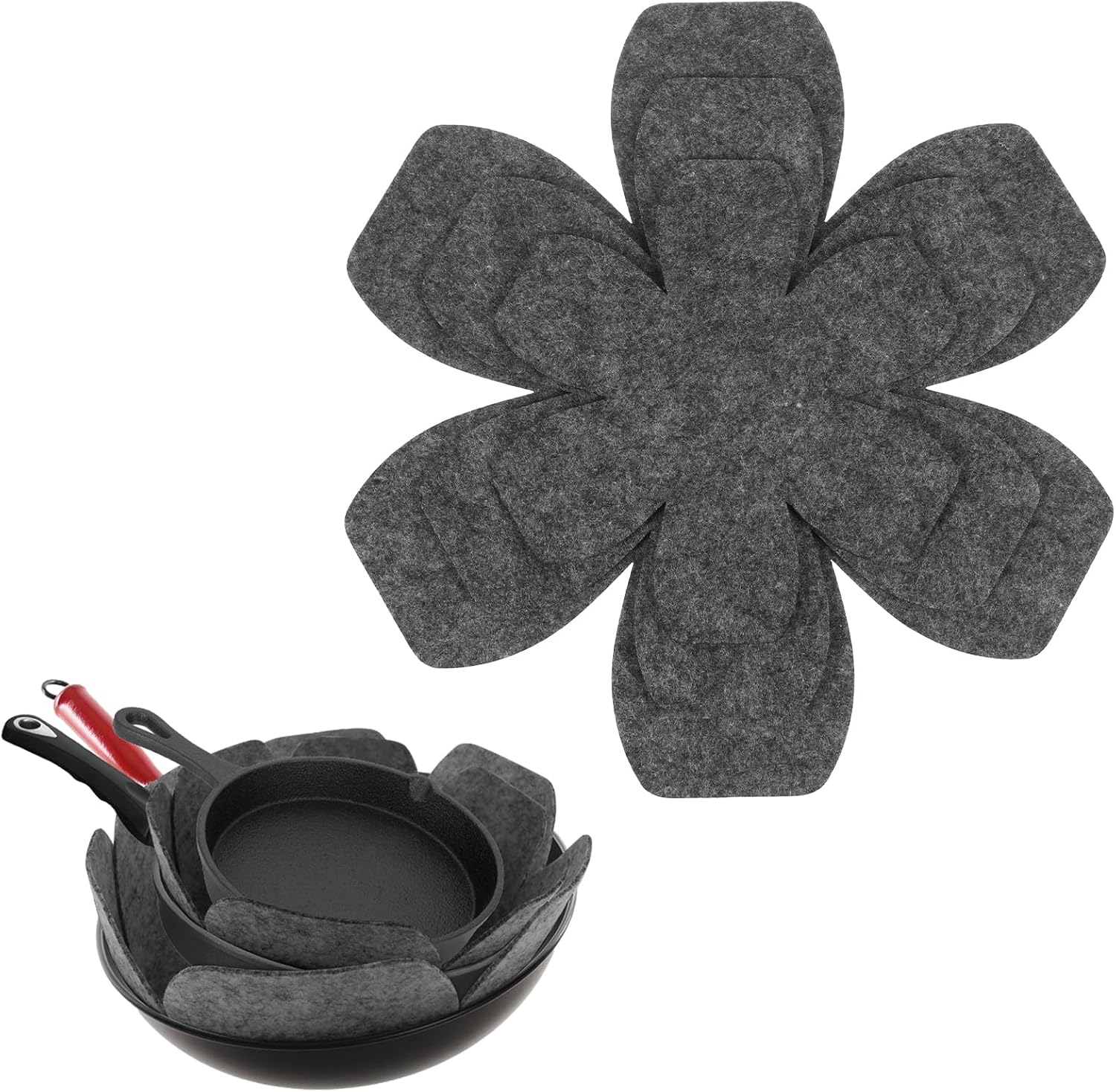 6 Pcs Pan Protectors For Stacking, Larger & Thicker Pan Pot Protectors ...