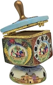 Amazon.com: Majestic Giftware Ceramic Chanukah Dreidel with Matching ...