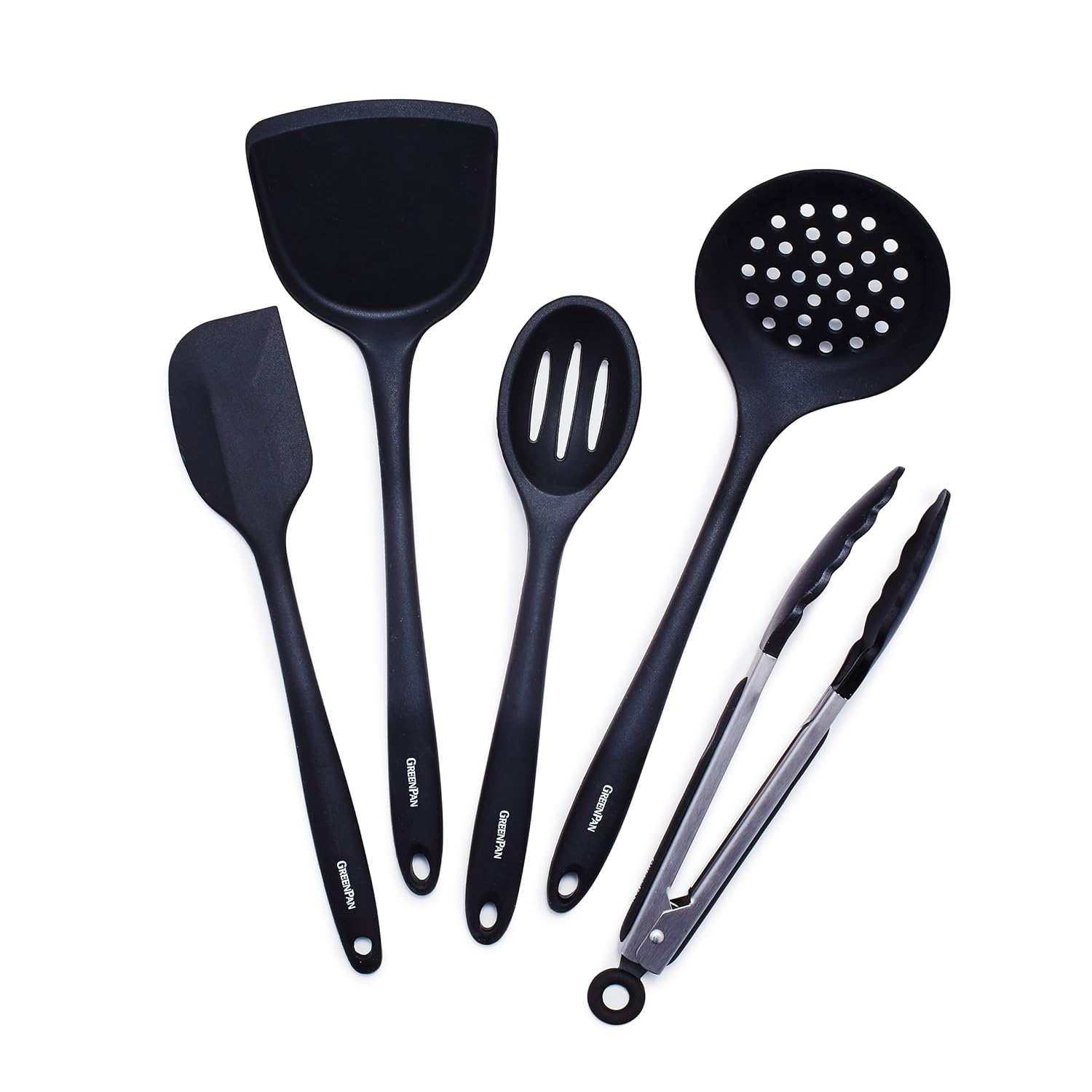 Amazon.com: GreenPan 5 Piece Cooking Utensil Set, Flexible Nonstick ...