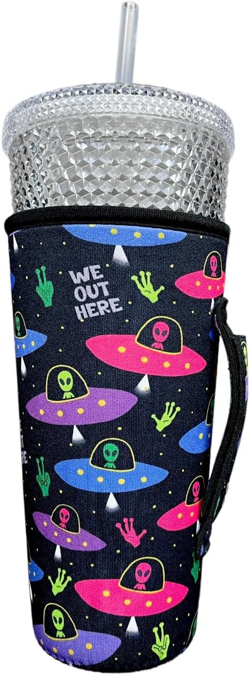 Amazon.com | Lit Handlers Tumbler Sleeve with Handle - 30-38oz Neoprene ...