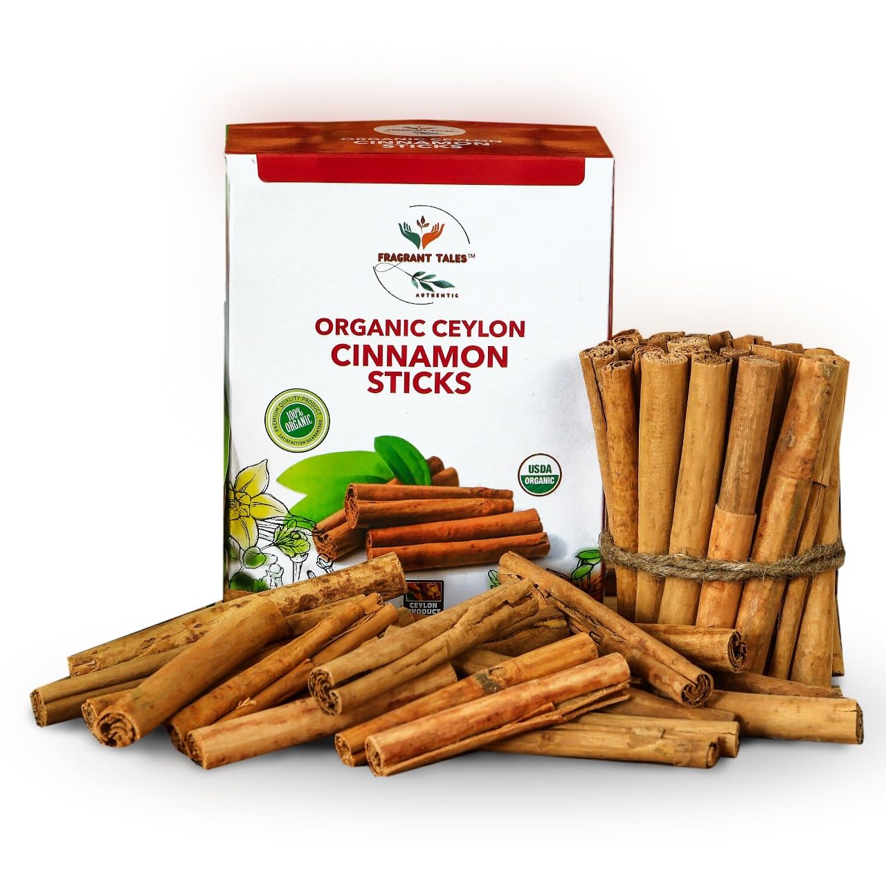Amazon.com : Premium Organic Ceylon Cinnamon Sticks - 1lb (454g), True ...