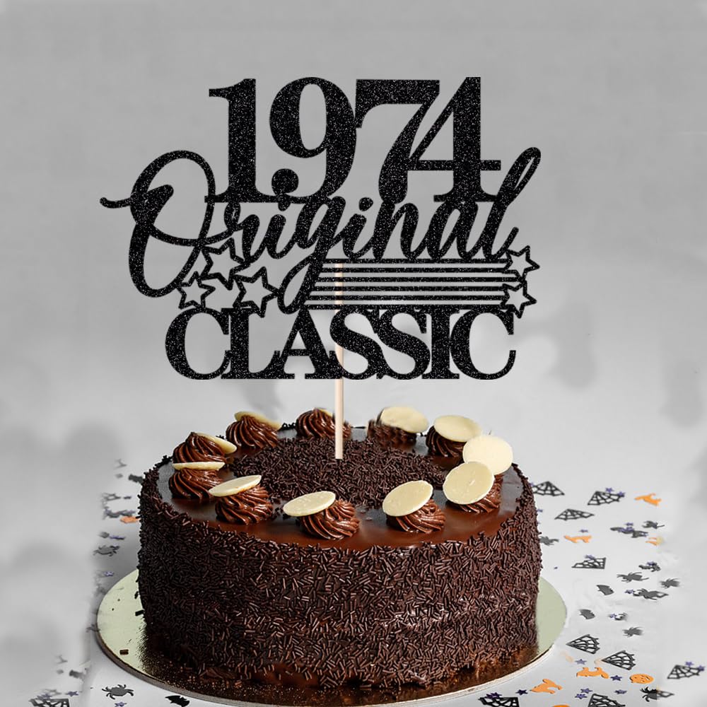 Snapklik.com : Classic 1974 Original Cake Topper, Happy 51st Birthday ...