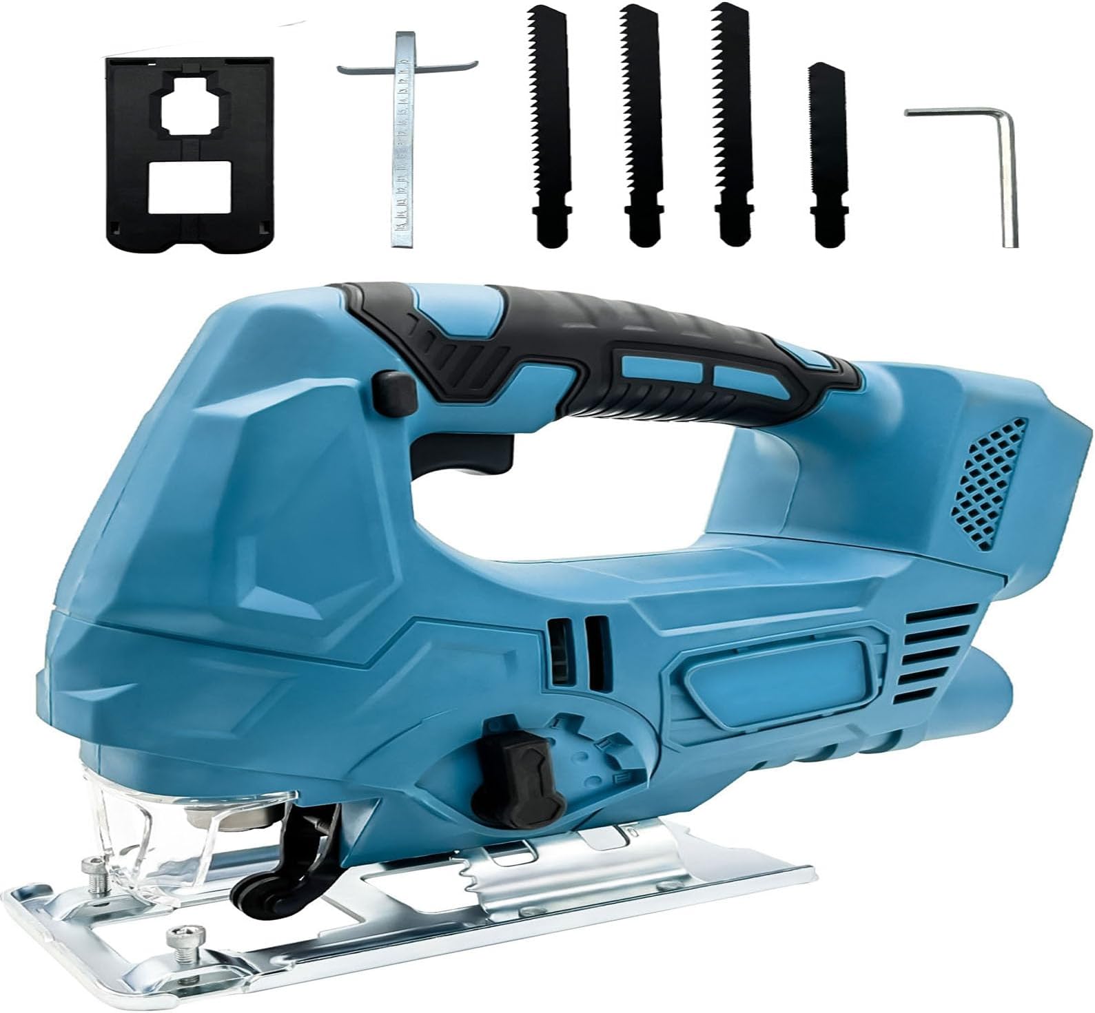 KATSU 18V Cordless Jigsaw with 2.0Ah Battery and 2 Blades, Electric Jig ...