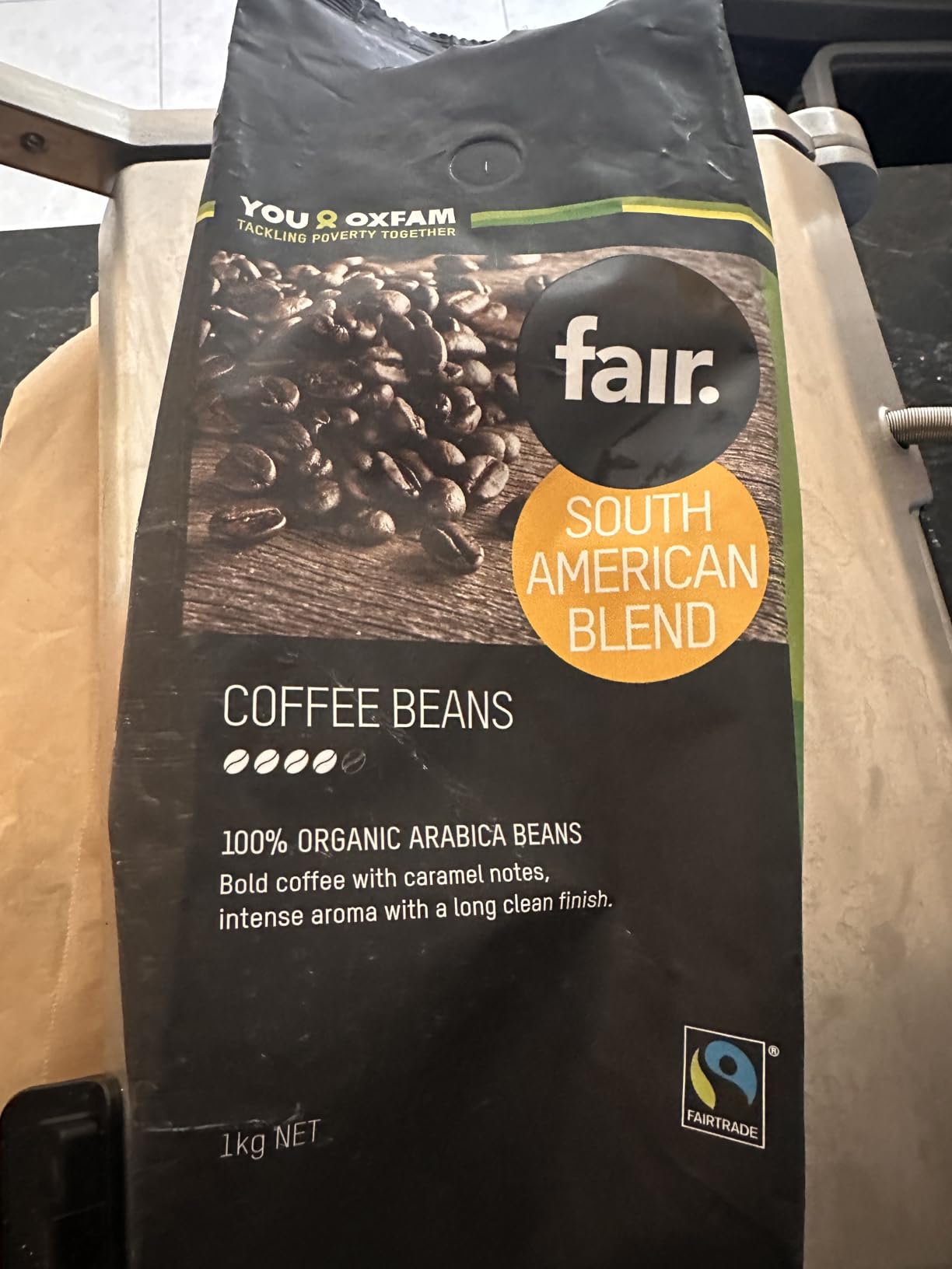 Oxfam fair Coffee Beans Fairtrade Organic South American Blend 1kg ...