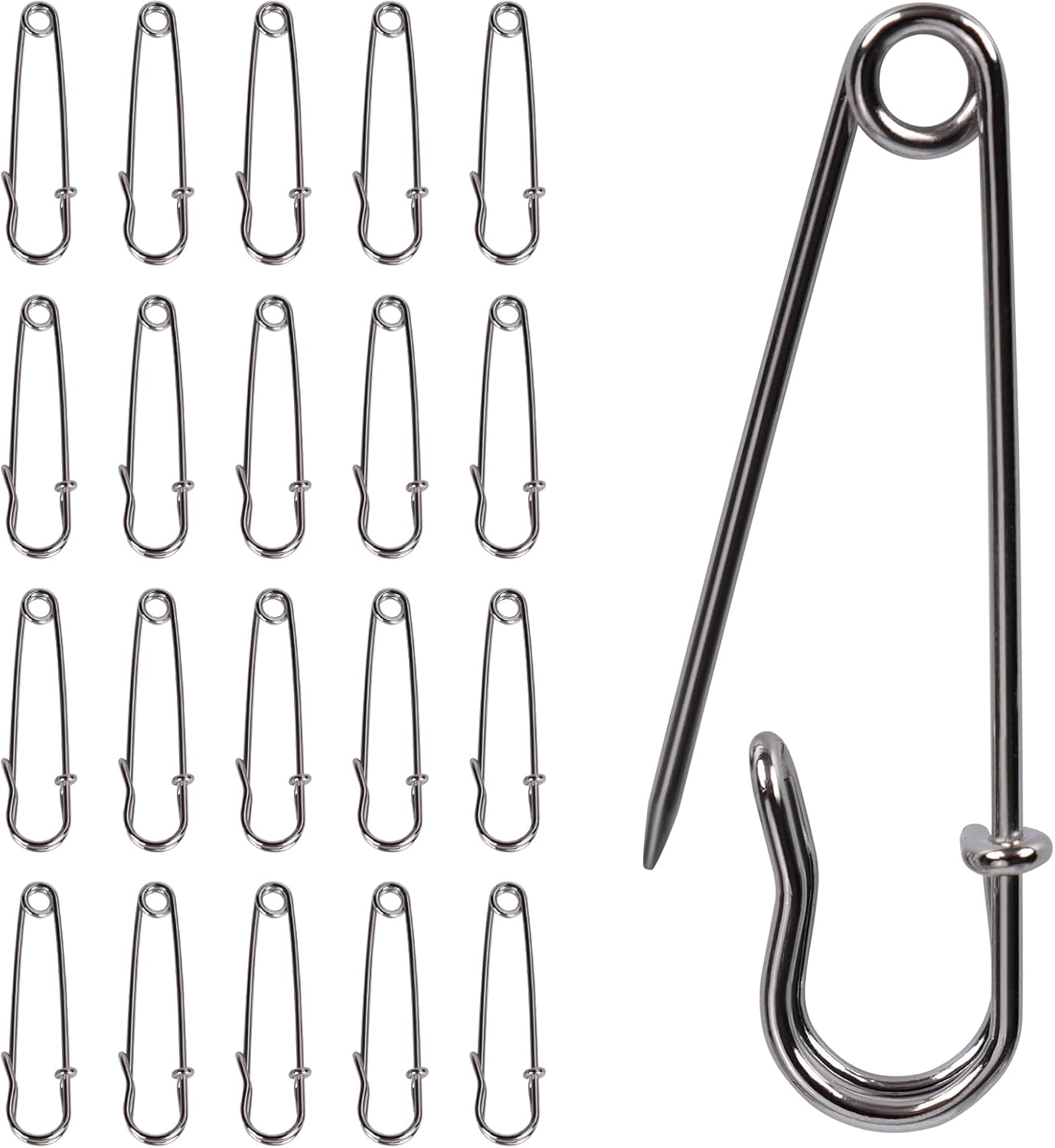 Amazon.com: 20 Pack of 2-Inch Heavy-Duty Steel Safety Pins – Ideal for ...