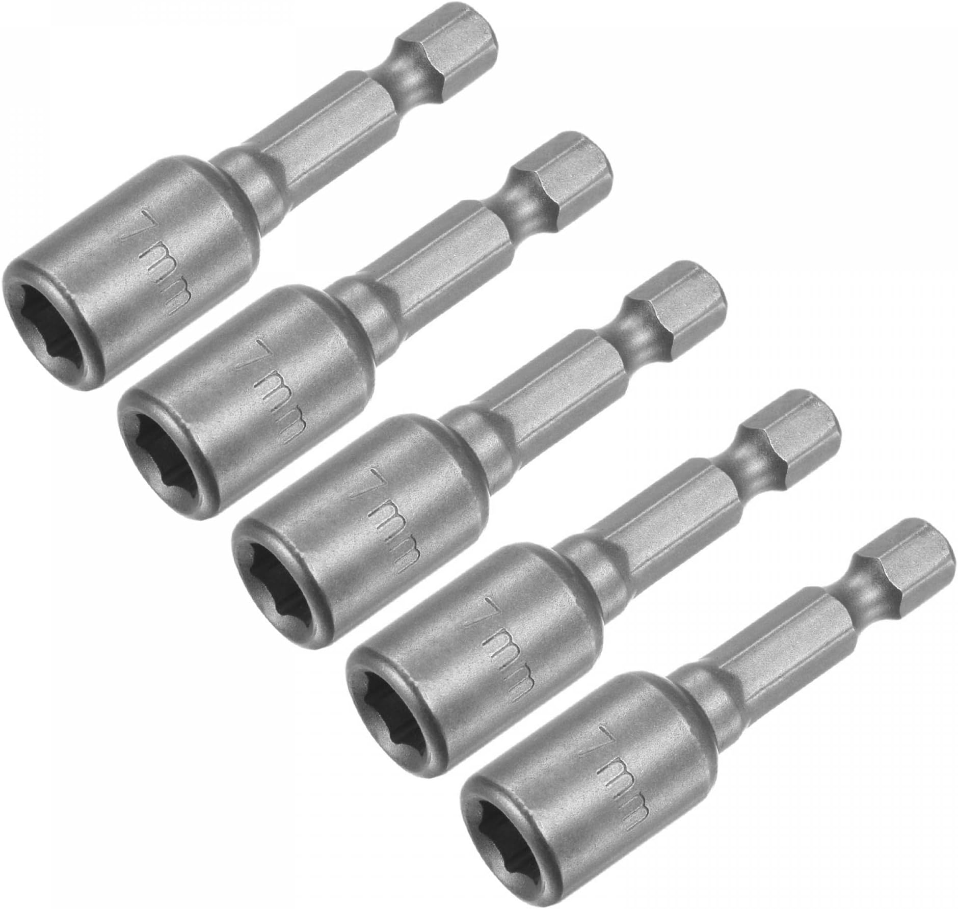 Amazon.com: uxcell 5 Pcs 1/4" Quick-Change Hex Shank 7mm Magnetic Nut ...