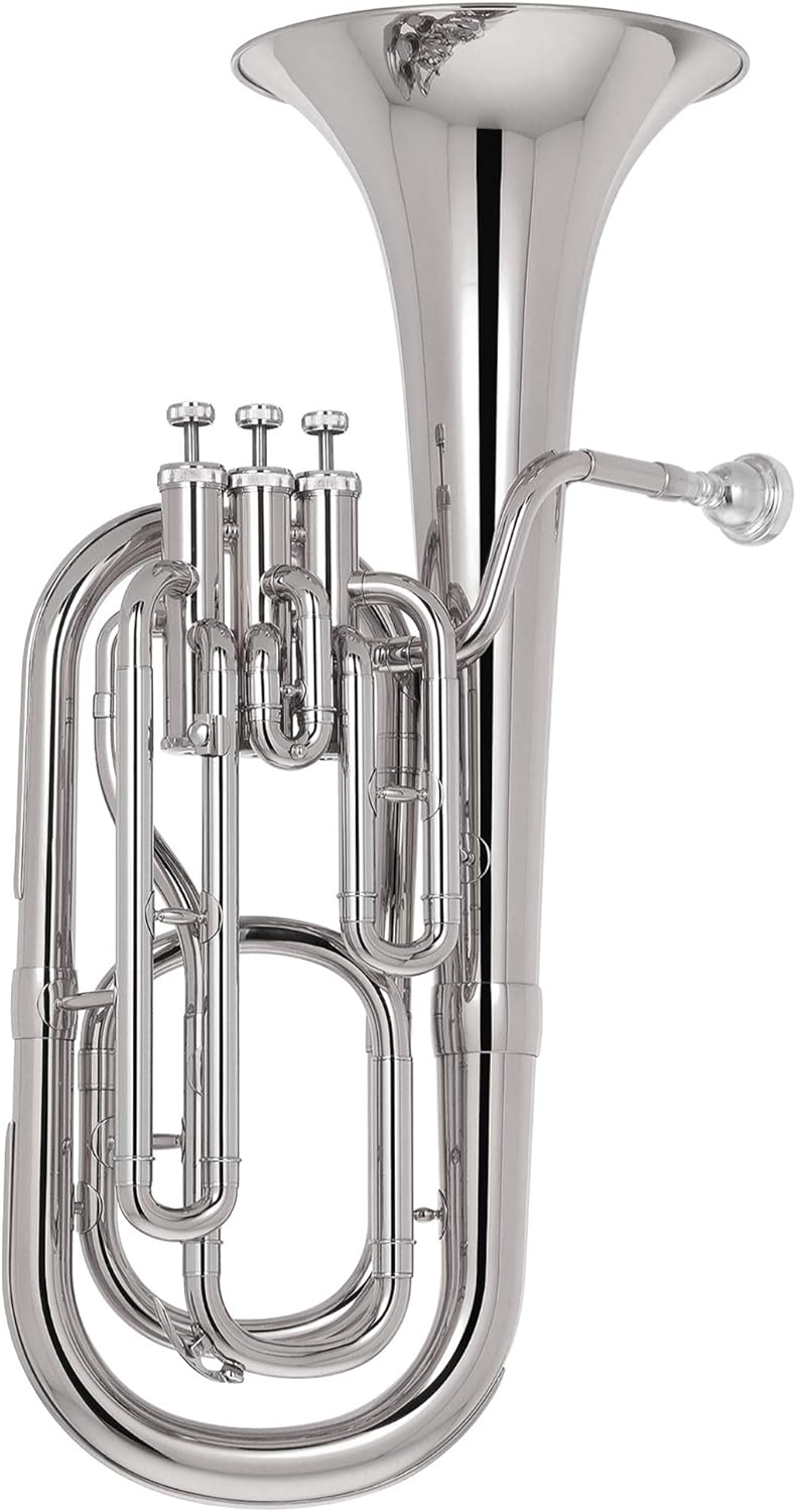 Amazon.com: Kaizer Baritone Horn 2000 Series B Flat Bb Nickel Silver ...