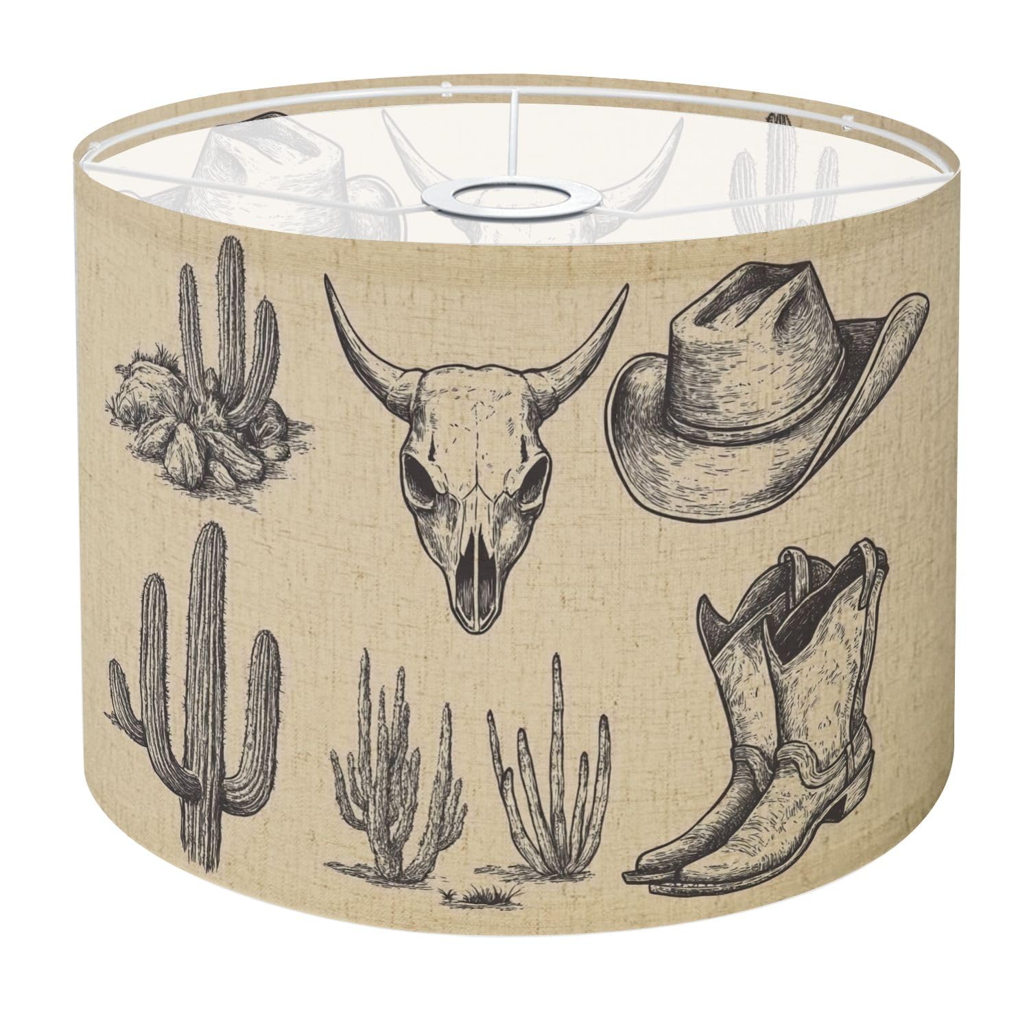 Snapklik.com : Lamp Shades Western Cowboy Cowboy Hat Boots Desert ...