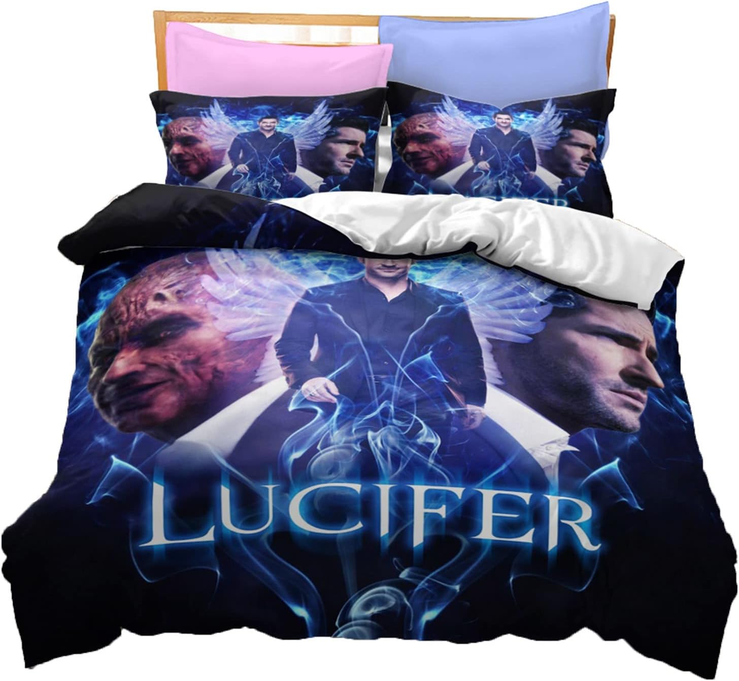 ZUOLAER The Fallen Angel Duvet Cover Good Devil Lucifer Bedding Set ...