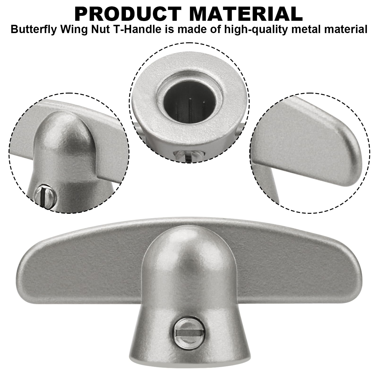 Snapklik.com : 3/8" T-Crank Window Handle,Butterfly Wing Nut T-Handles For Pella Casement Window ...