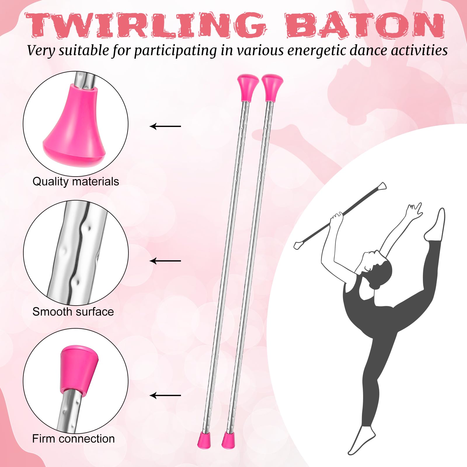 Snapklik.com : Leyndo Twirling Baton Unisex Kids Gymnastics Dance Baton ...