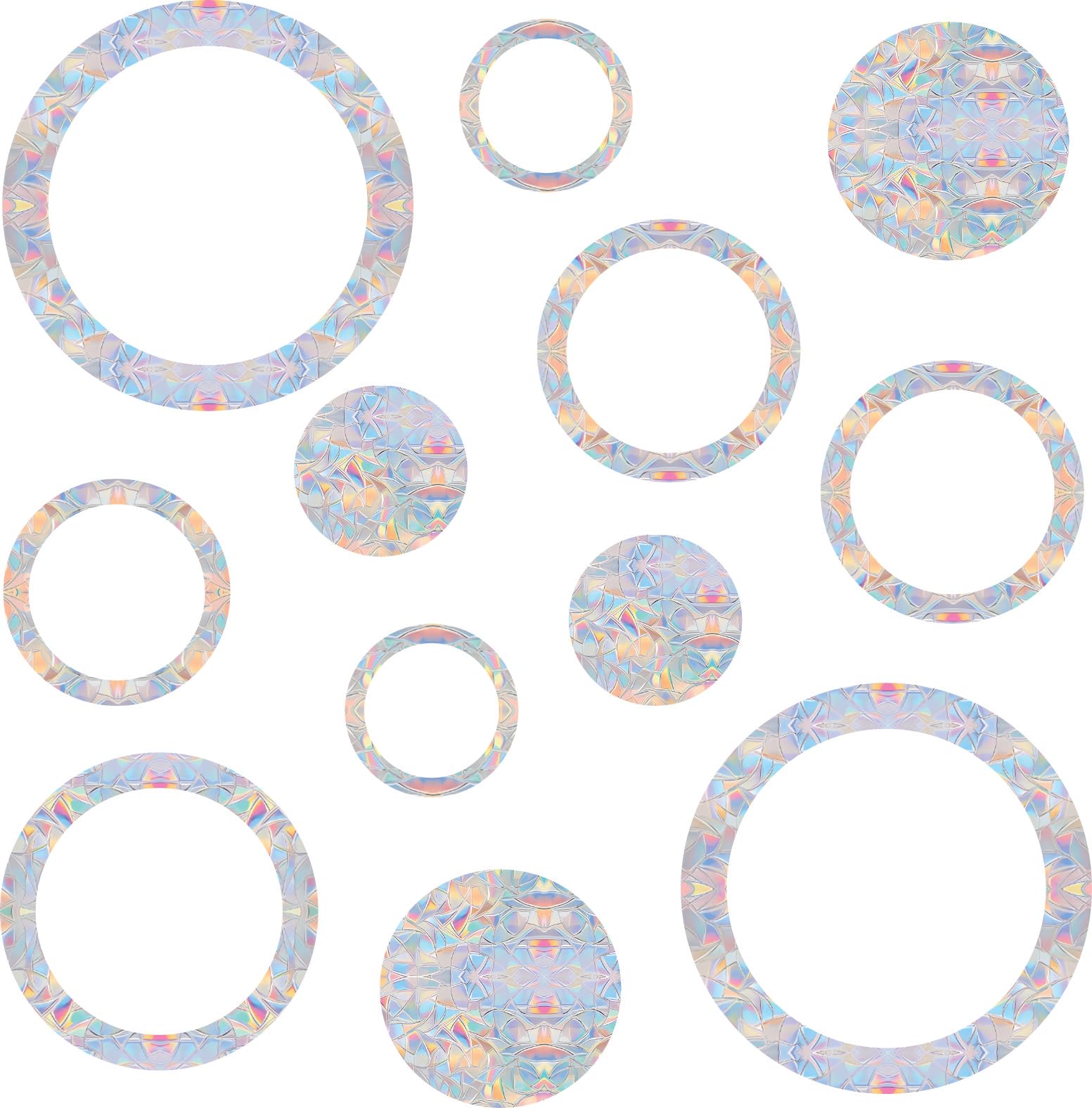 Amazon.com: Shawula 21PCS Ring and Round Window Stickers - Impact ...