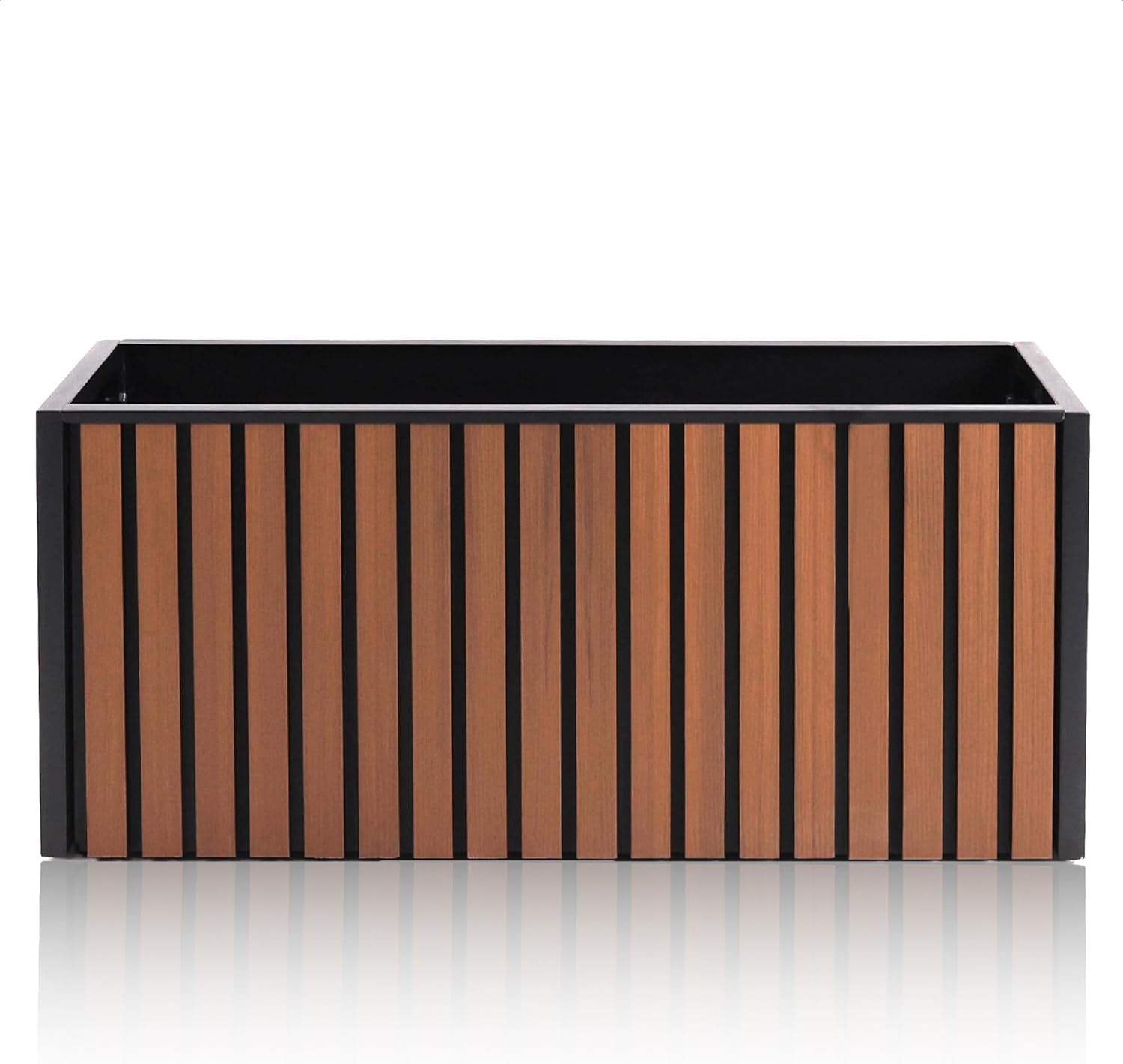 Amazon.com: GSK WPC Metal Planter Versatile Boxes Outdoor Wood Like ...