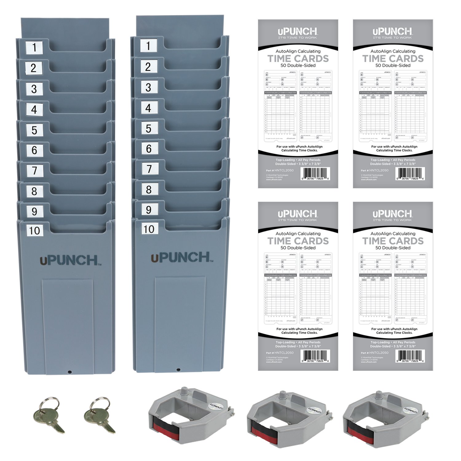 Snapklik.com : uPunch HN4500 Advanced Calculating Time Clock Bundle For ...