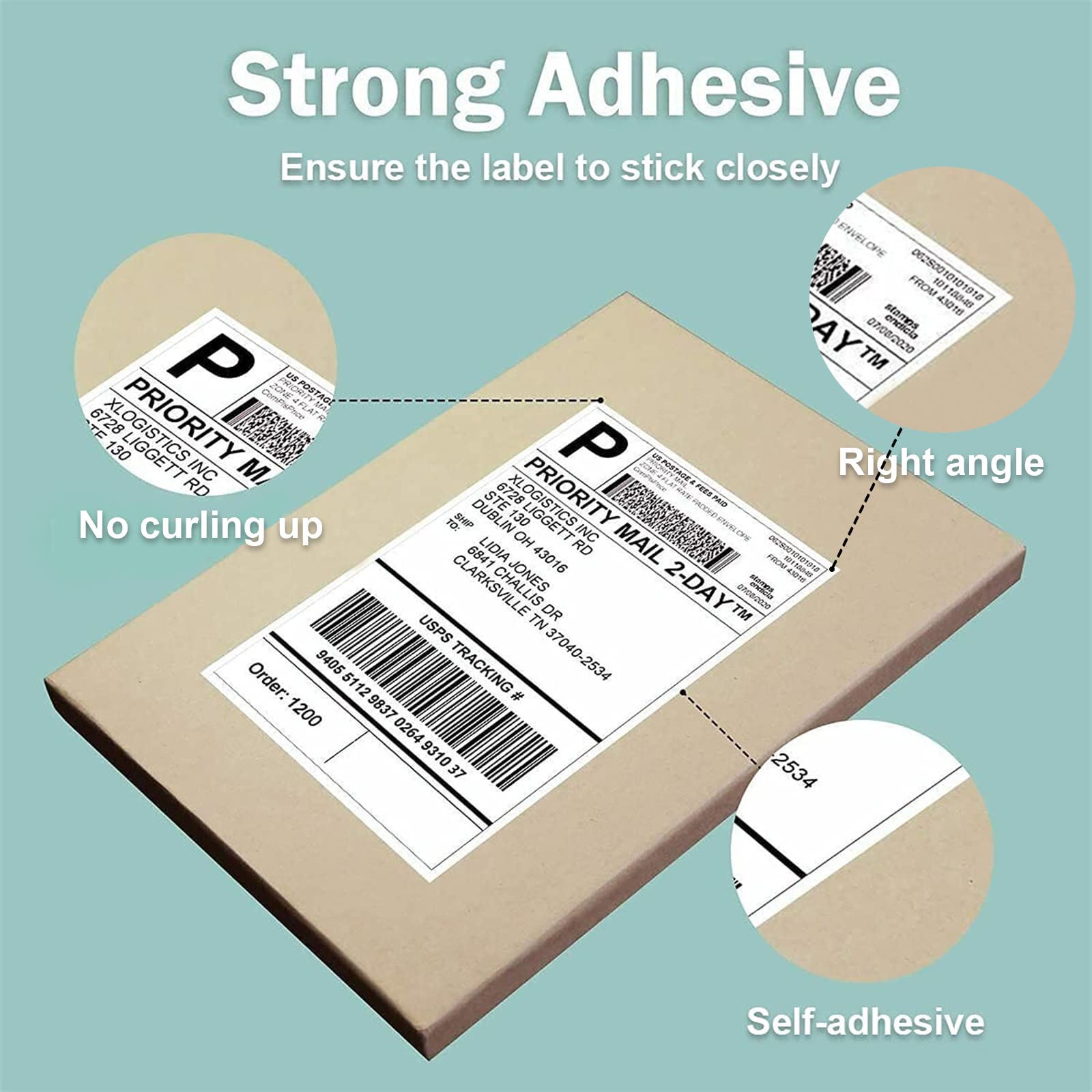 Snapklik.com : LabelMore Half Sheet Self Adhesive Shipping Labels For ...