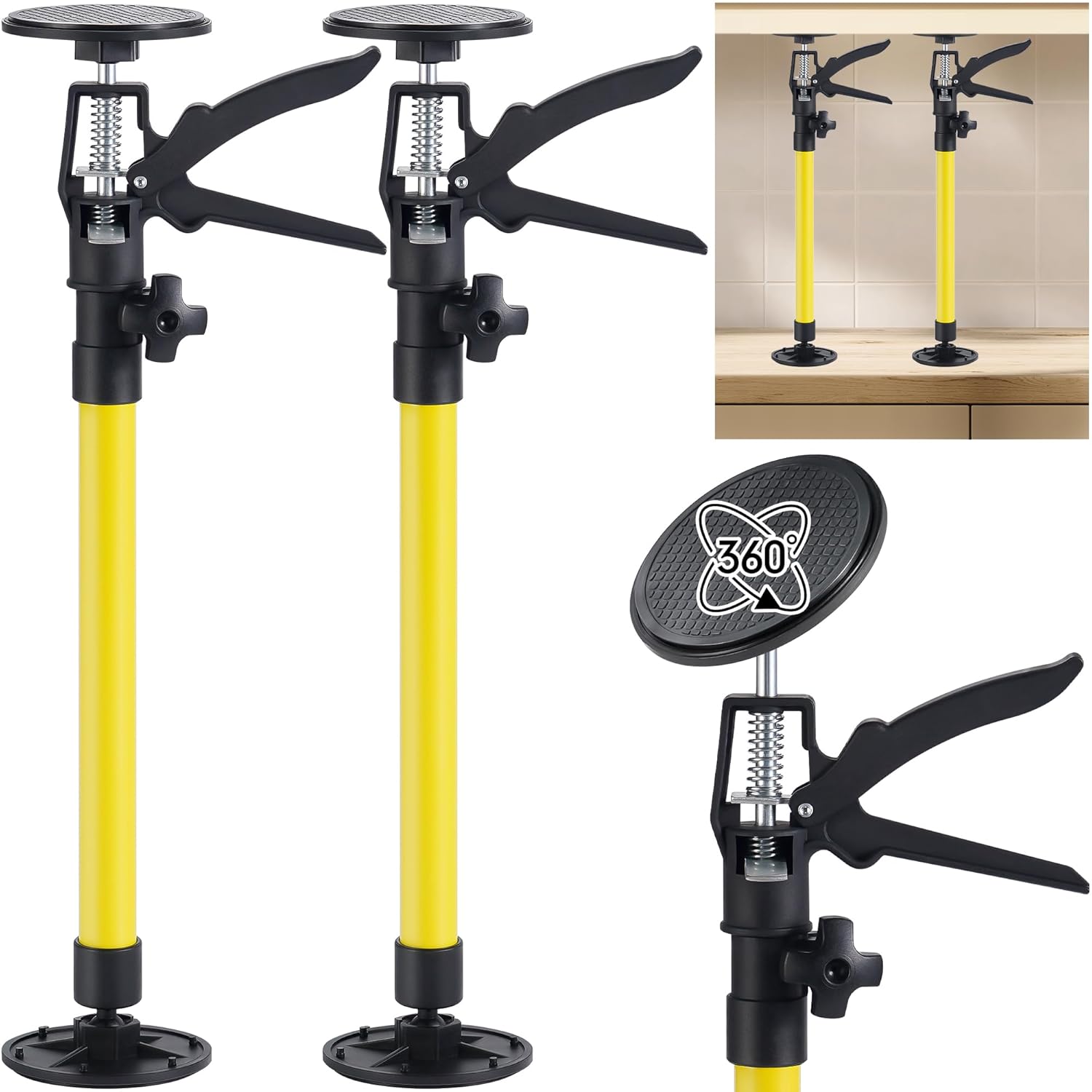 ZOMIYU Cabinet Jack Support Pole Third Hand Tool, 2 Pack 19-45 in ...