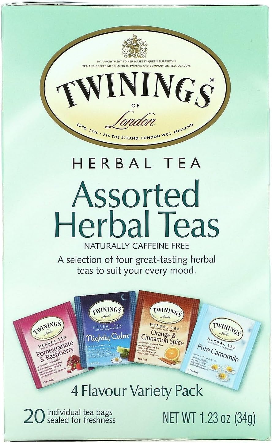 Amazon.com : Twinings Assorted Herbal Tea, 20 ct : Grocery Tea Sampler ...