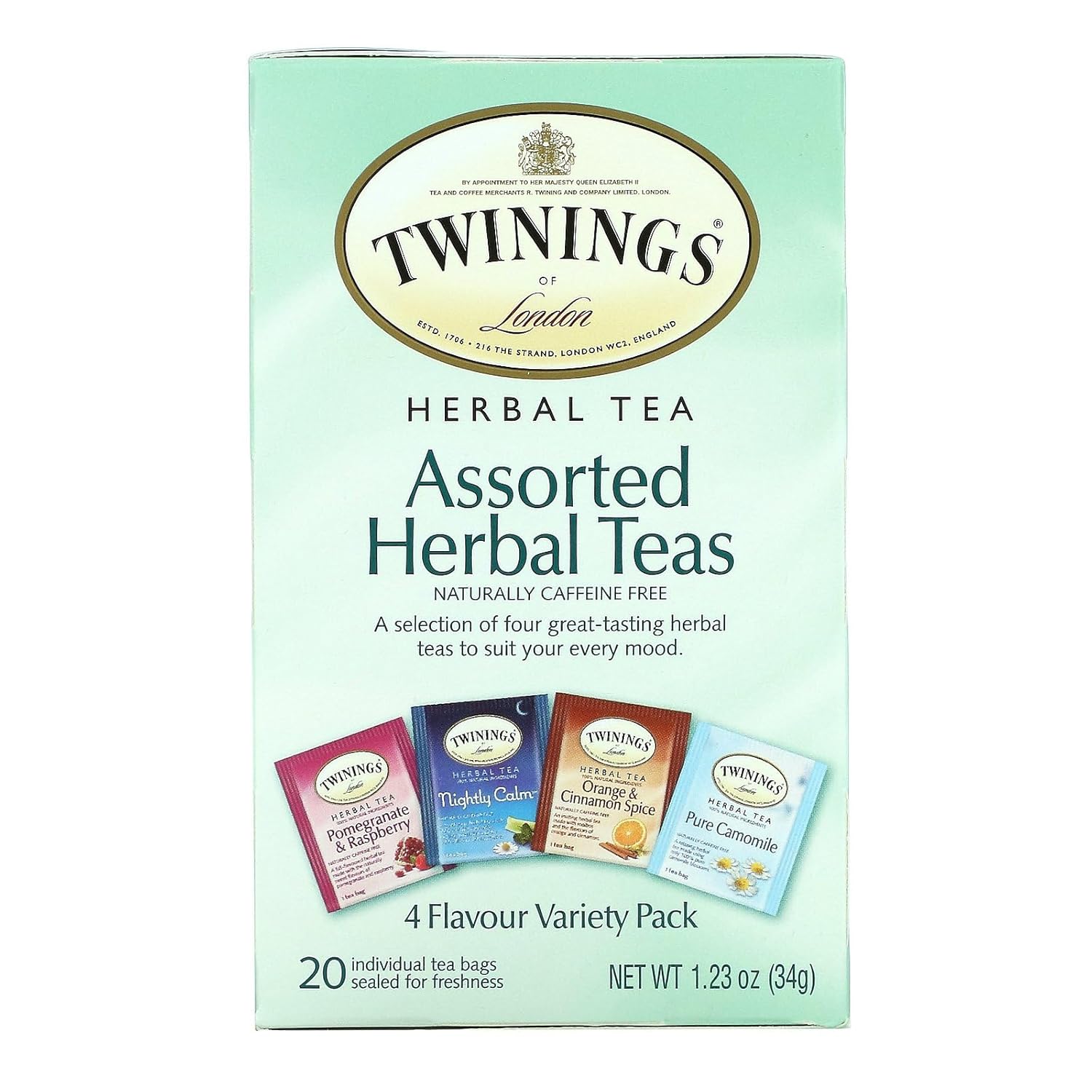 Amazon.com : Twinings Assorted Herbal Tea, 20 ct : Grocery Tea Sampler ...