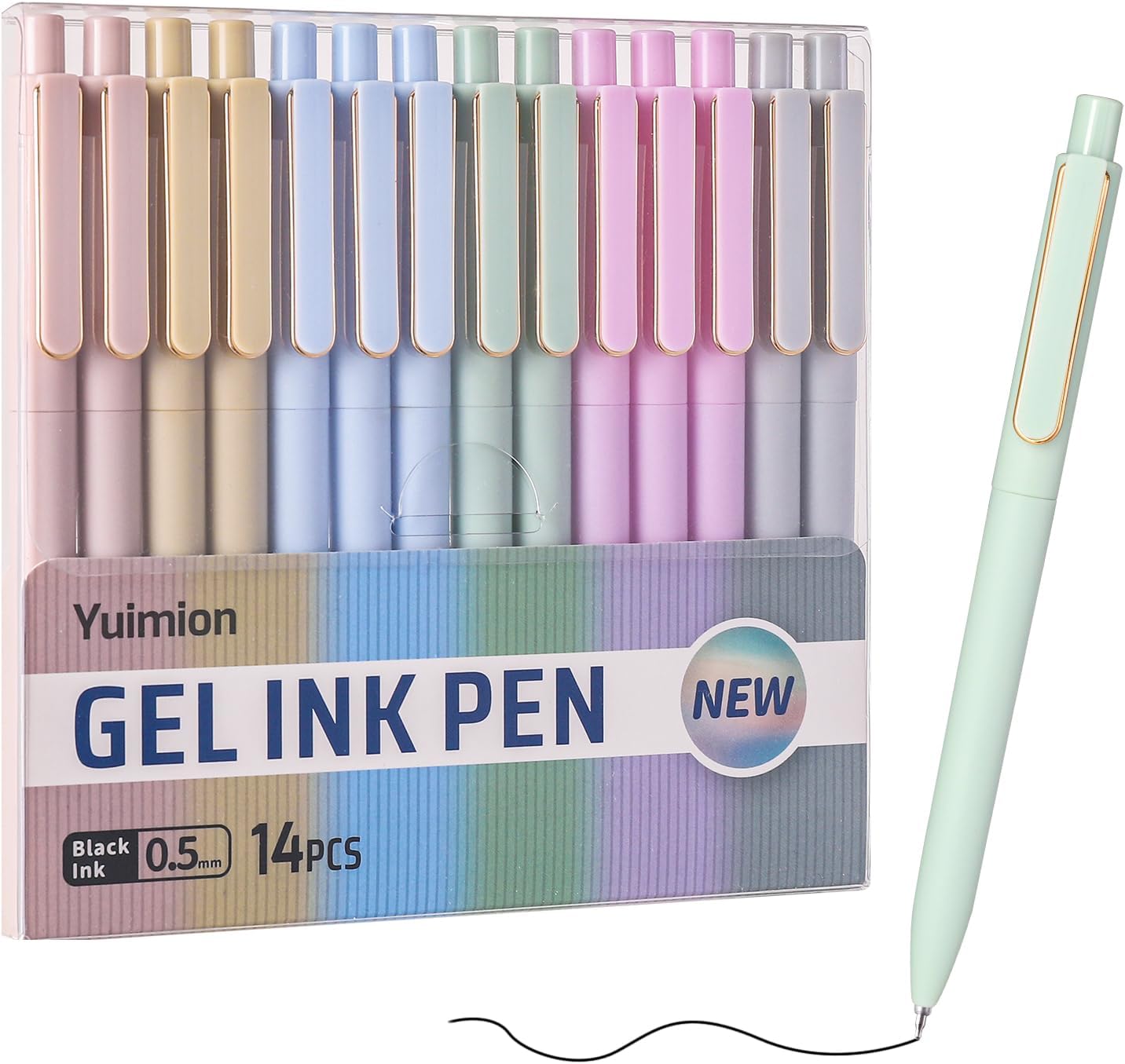 Amazon.com: LINFANC 6 Pack Cute Gel Pens, Retractable Quick Dry Gel Ink ...