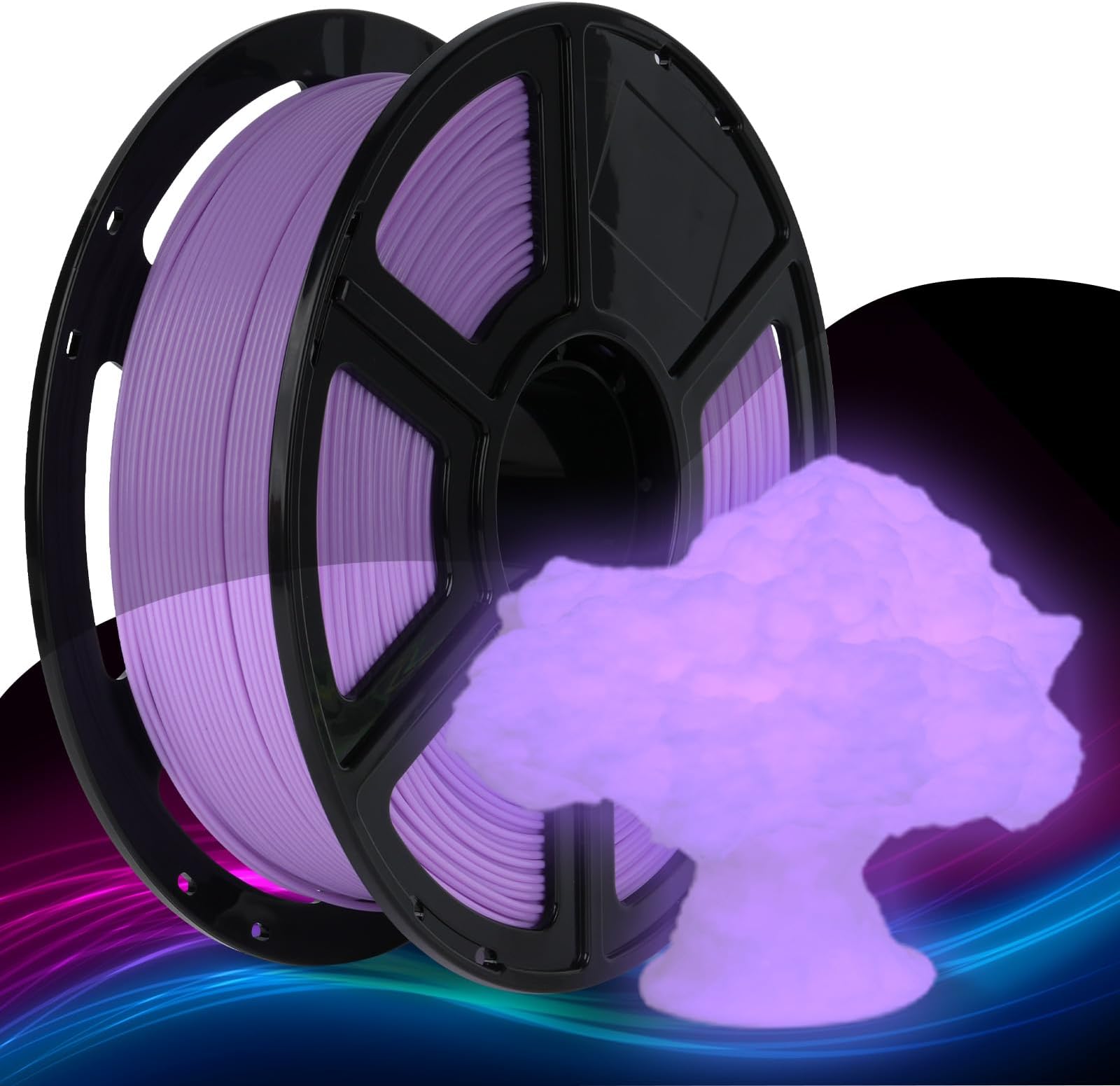 Amazon.com: YOUSU 3D Printer Filament 1.75mm PLA Filament Glow in Dark ...