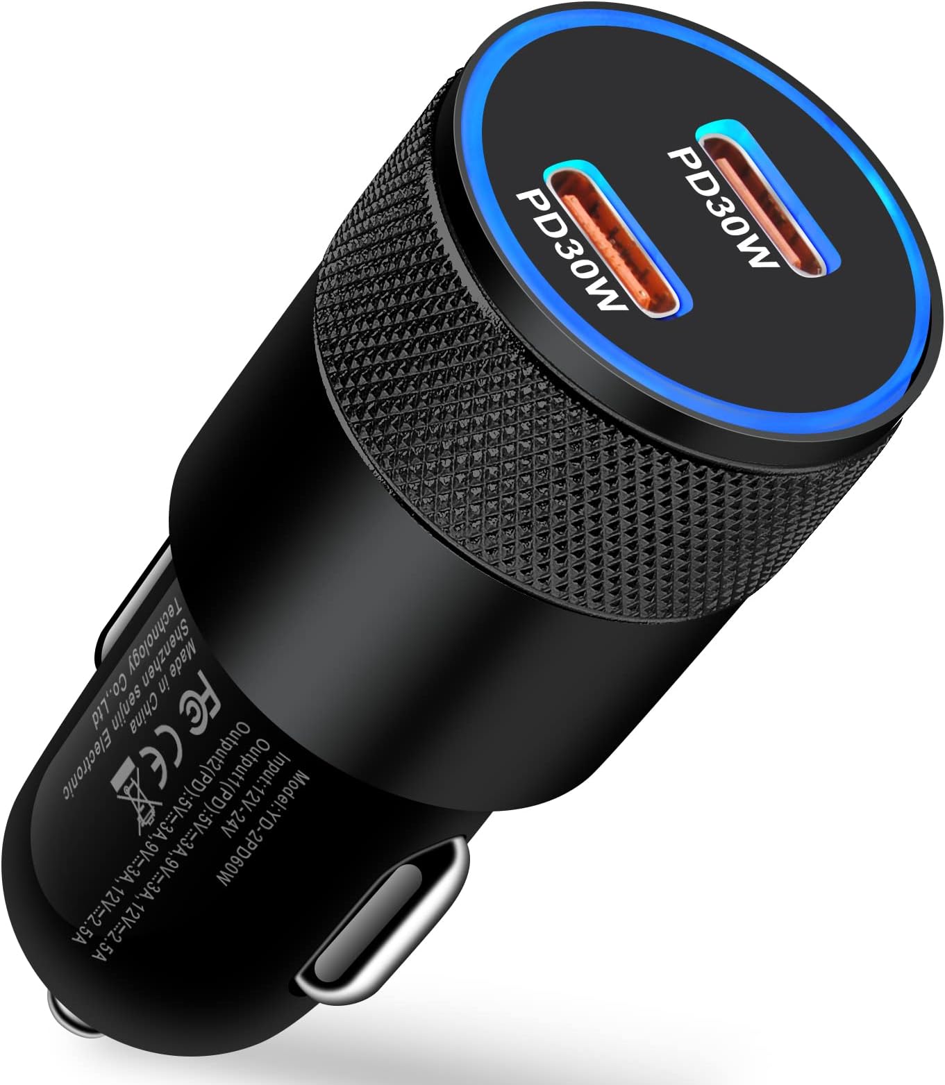 Amazon.com: 48W Fast Car Charger USB C Cigarette Lighter Plug Android ...