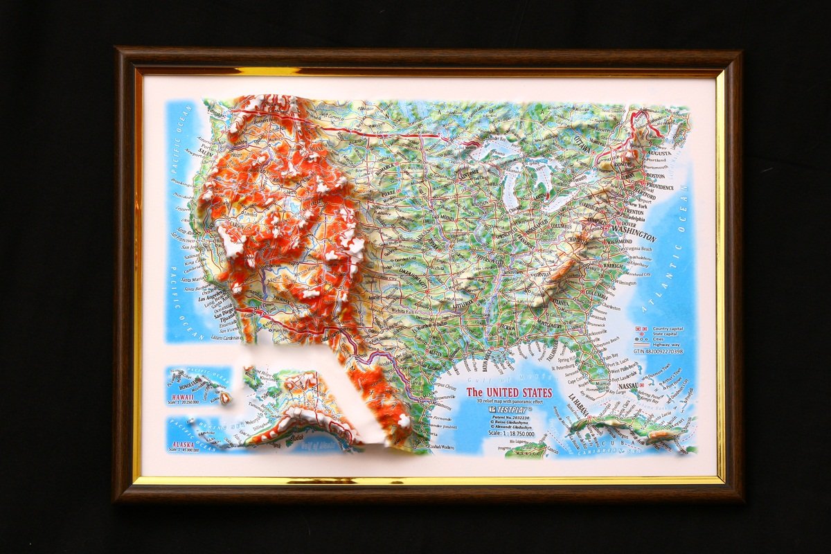 Mapas De Las Principales Formas Del Relieve De Los Estados Unidos Mapa