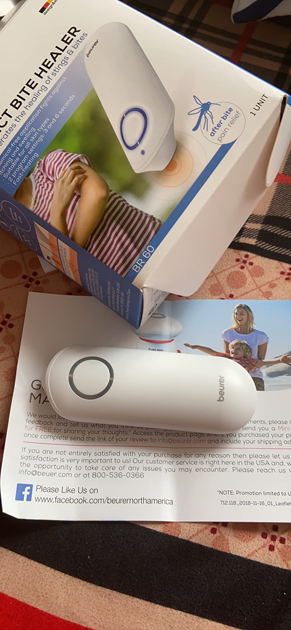 Beurer BR60 Insect Sting and Bite Relief, Bug Bite Healer for Chemical ...