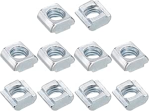 Amazon.com: uxcell T Nuts, 30pcs - Nickel Plated Carbon Steel T Slot Bolts, 2020 Series M6 ...