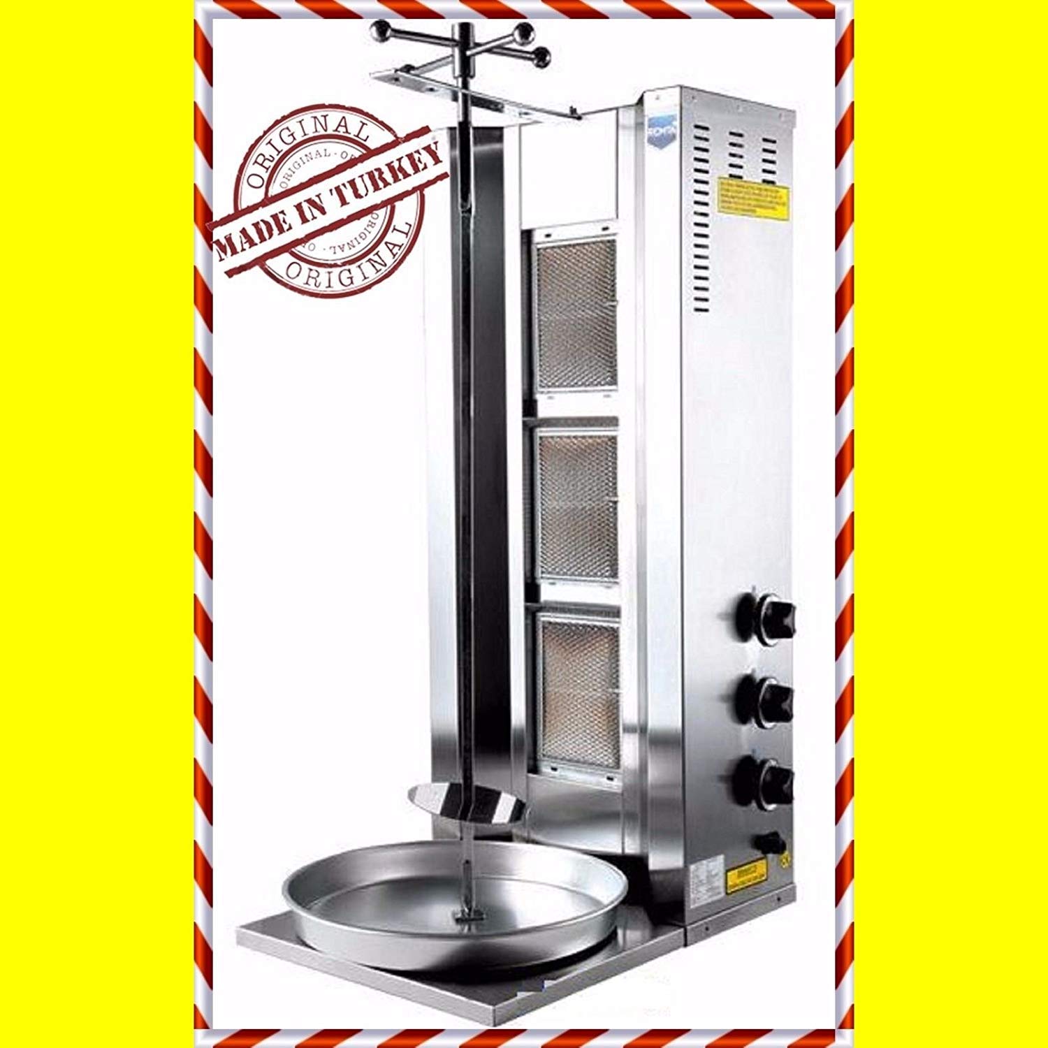 Professional Commercial Industrial Countertop 3 Burner Propane Gas Meat ...