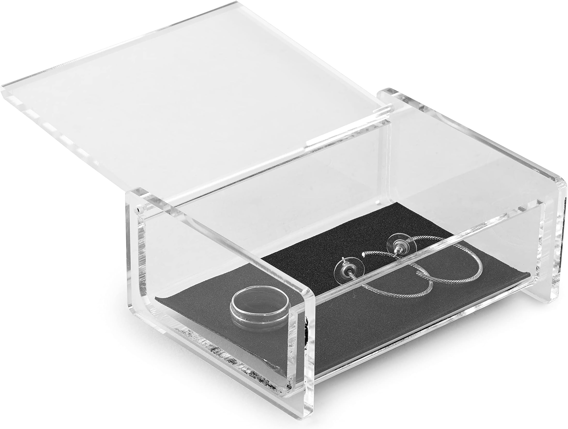 Amazon.com: Huang Acrylic Clear Catchall Storage Container with Sliding ...