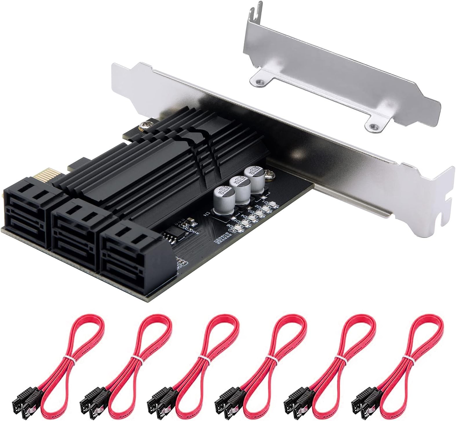 Rivo SATA Karte 6-Port, Marvell 9215 Non-Raid SATA PCI-E ...