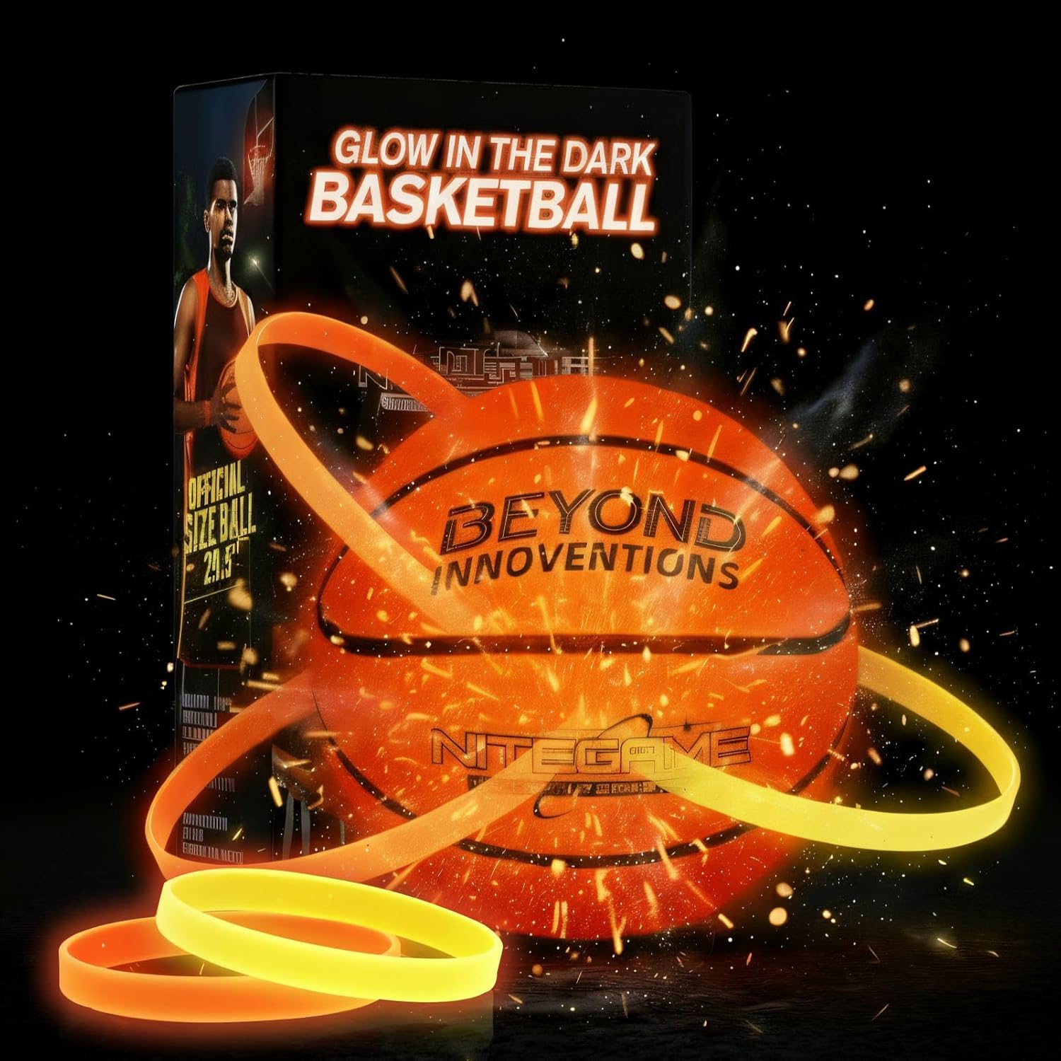 Amazon.com: Glow In The Dark Basketball - Light Up Basketball Gifts For ...