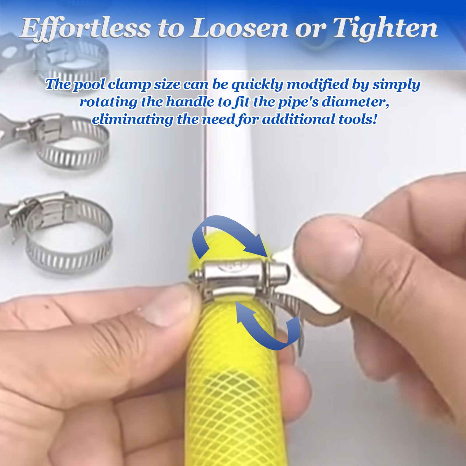 Snapklik.com : Metallic Hose Clamps Pool Clamps For Above Ground Pools ...