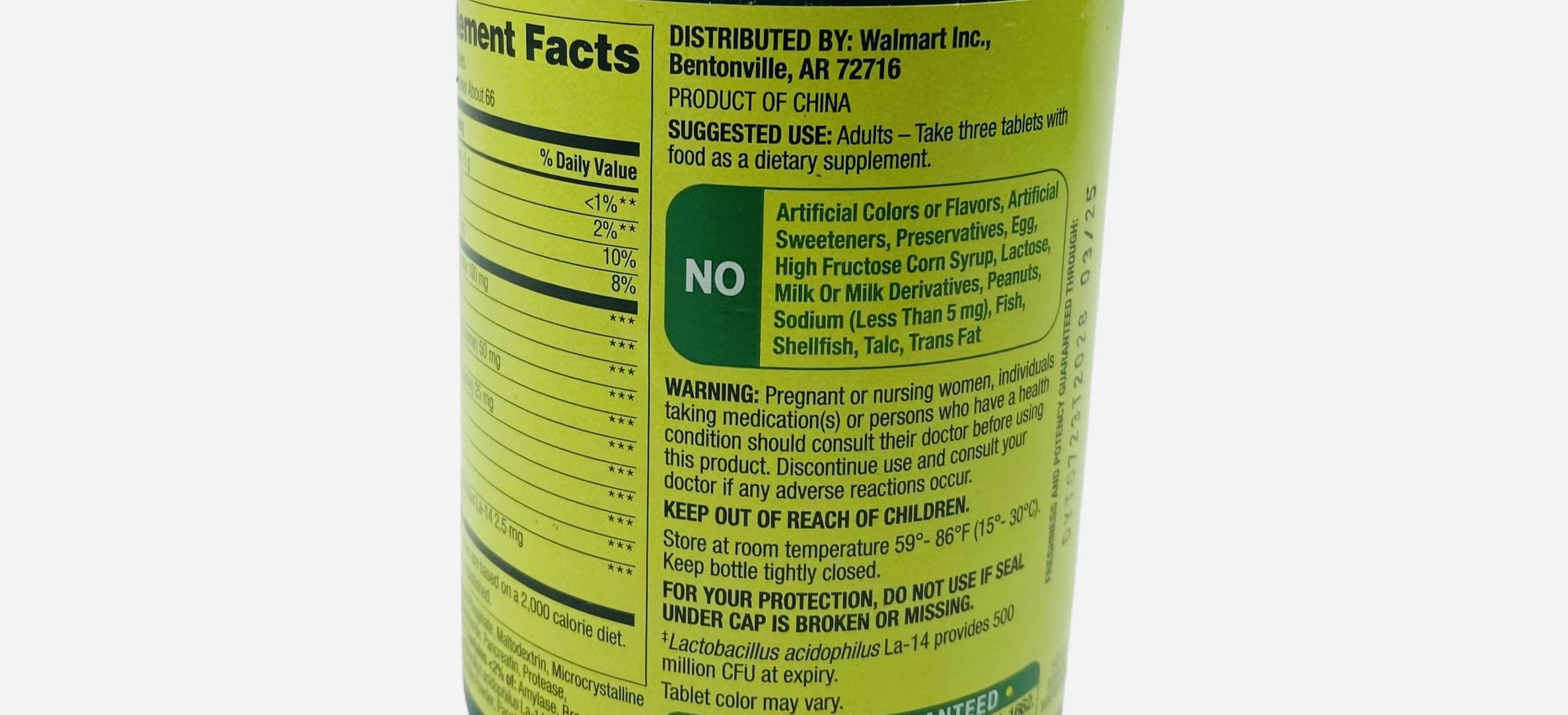 Snapklik.com : Spring Valley Probiotic Multi-Enzyme Digestive Formula ...