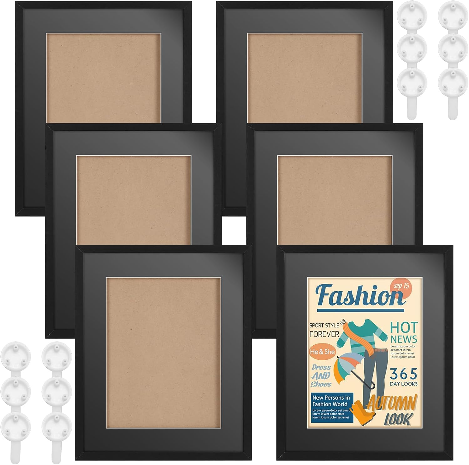 Amazon.com: Pinkunn Magazine Frames for Wall Black Magazine Display ...