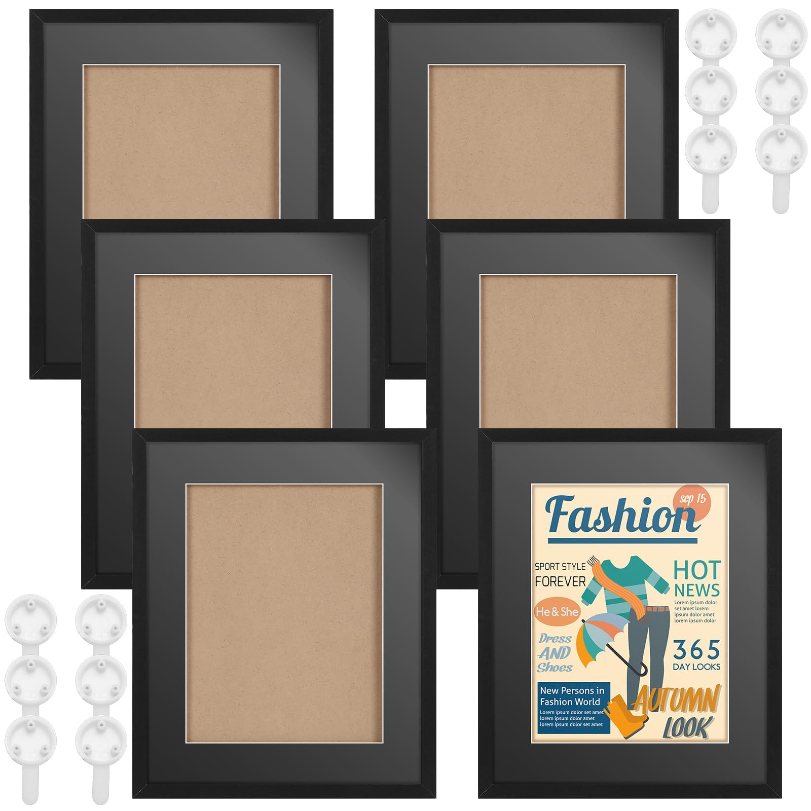 Amazon.com: Pinkunn Magazine Frames for Wall Black Magazine Display ...