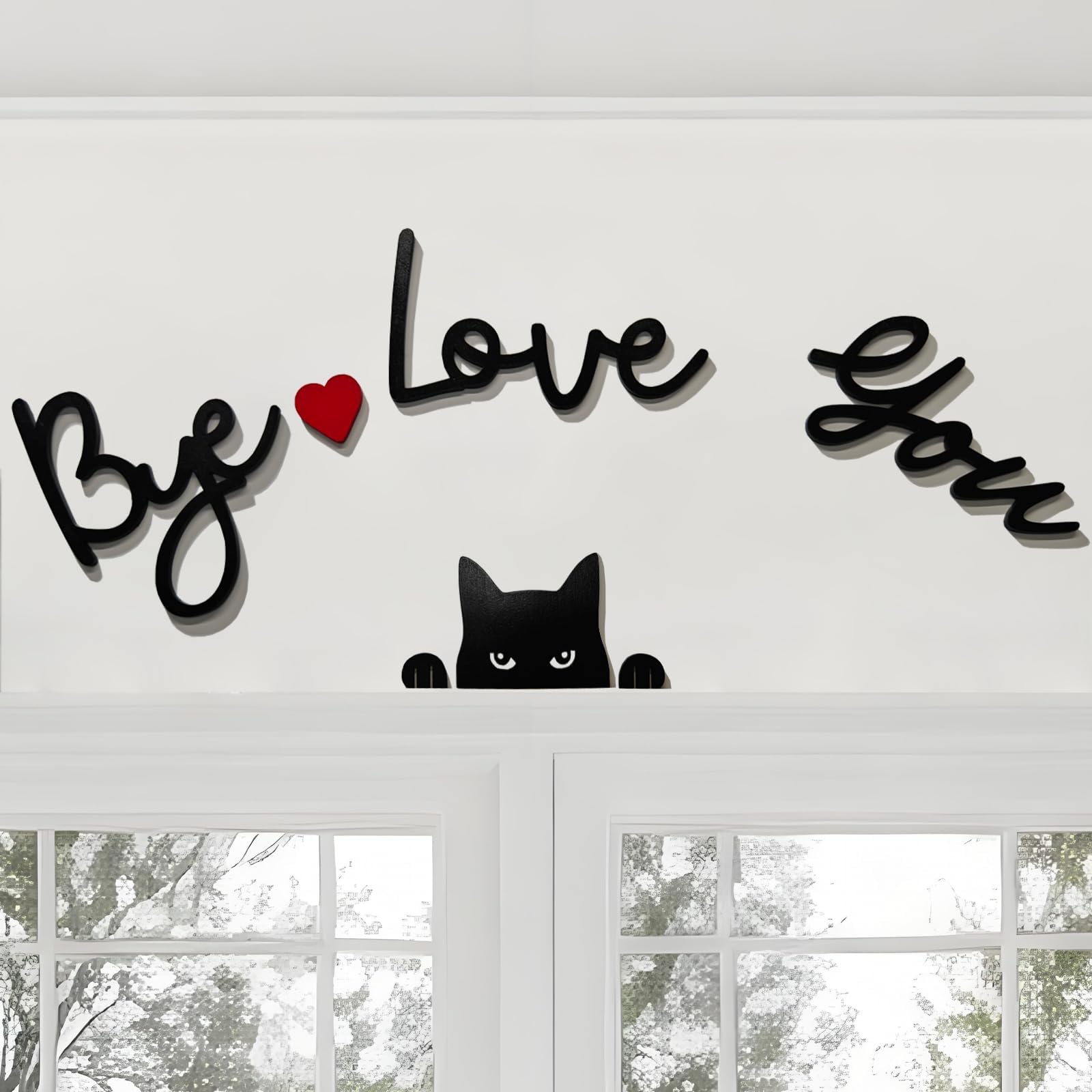 Amazon.com: Love You Bye Sign Home Sign Wall Decor Unique Above Door ...