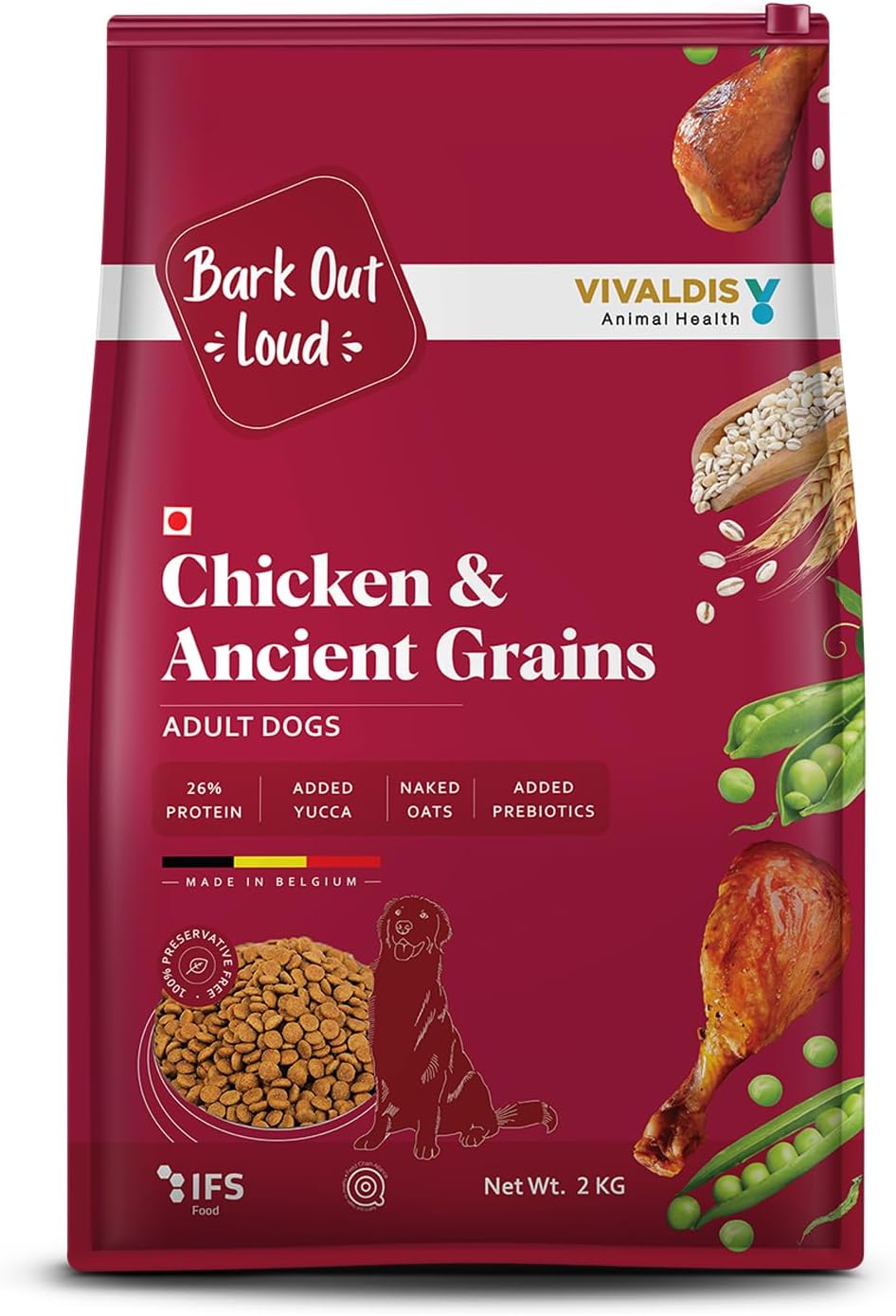 Meat Up Adult Dry Dog Food, 3 kg (Buy 1 Get 1 Free), Total 6 Kg Pack ...