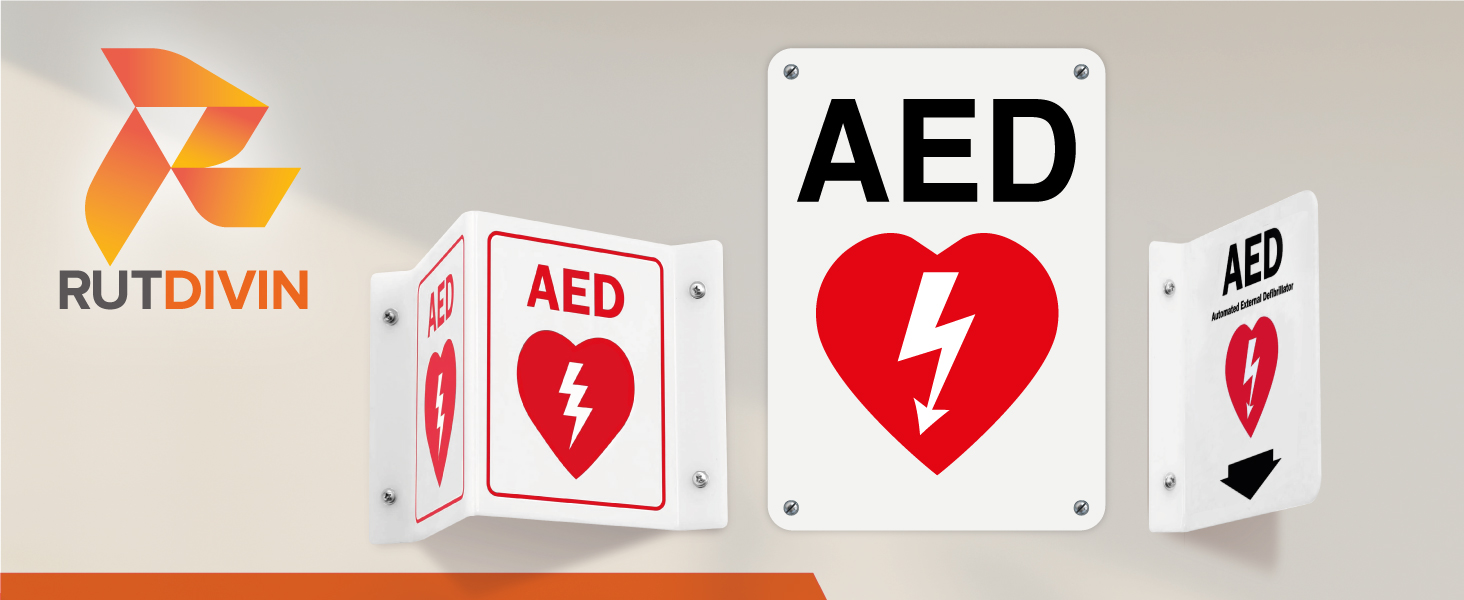 Aed Signs SmartSign AED Sign With Right Arrow - 5x10 Inch Plastic ...
