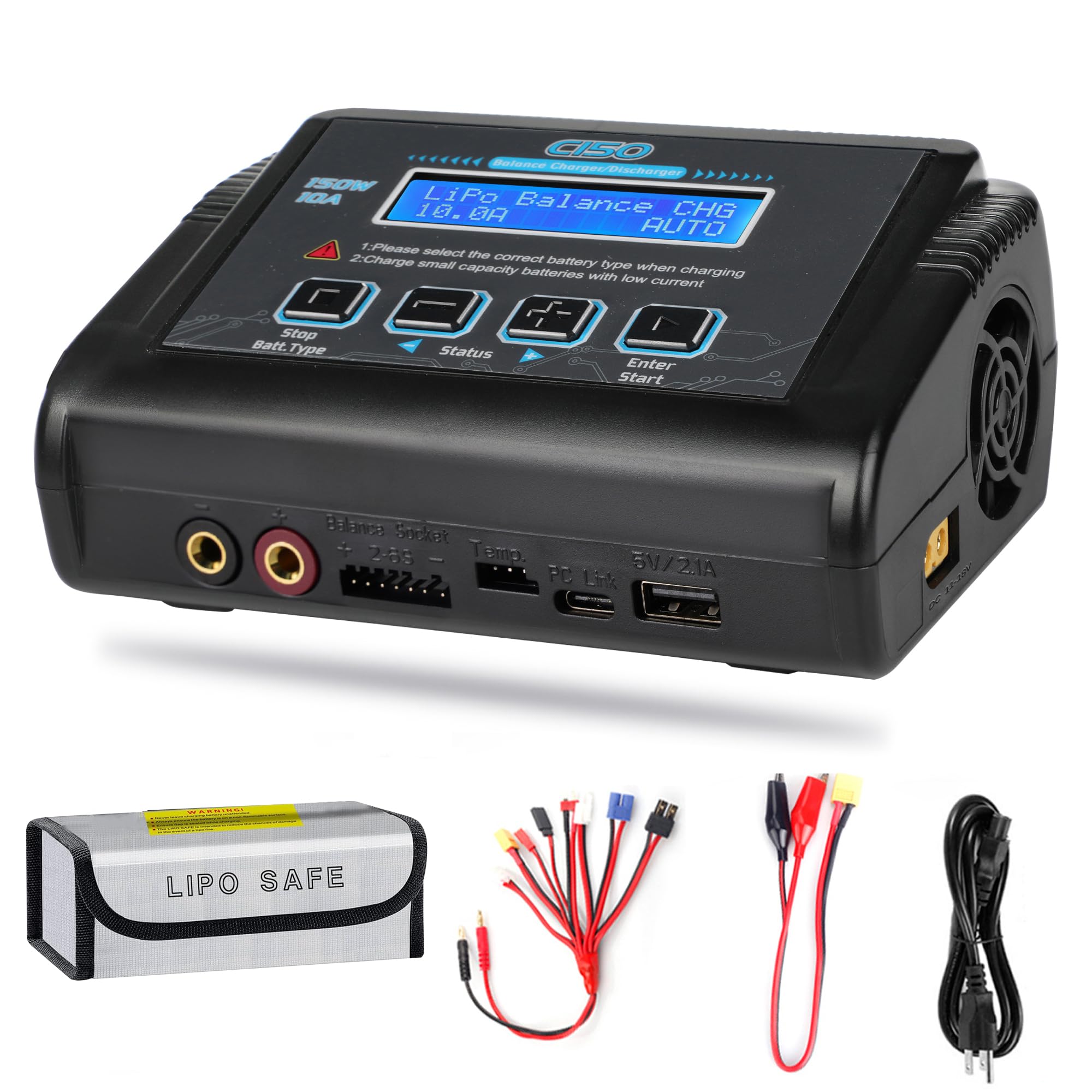 Amazon.com: LiPo Battery Charger RC Car, RC Fast Balance Battery ...