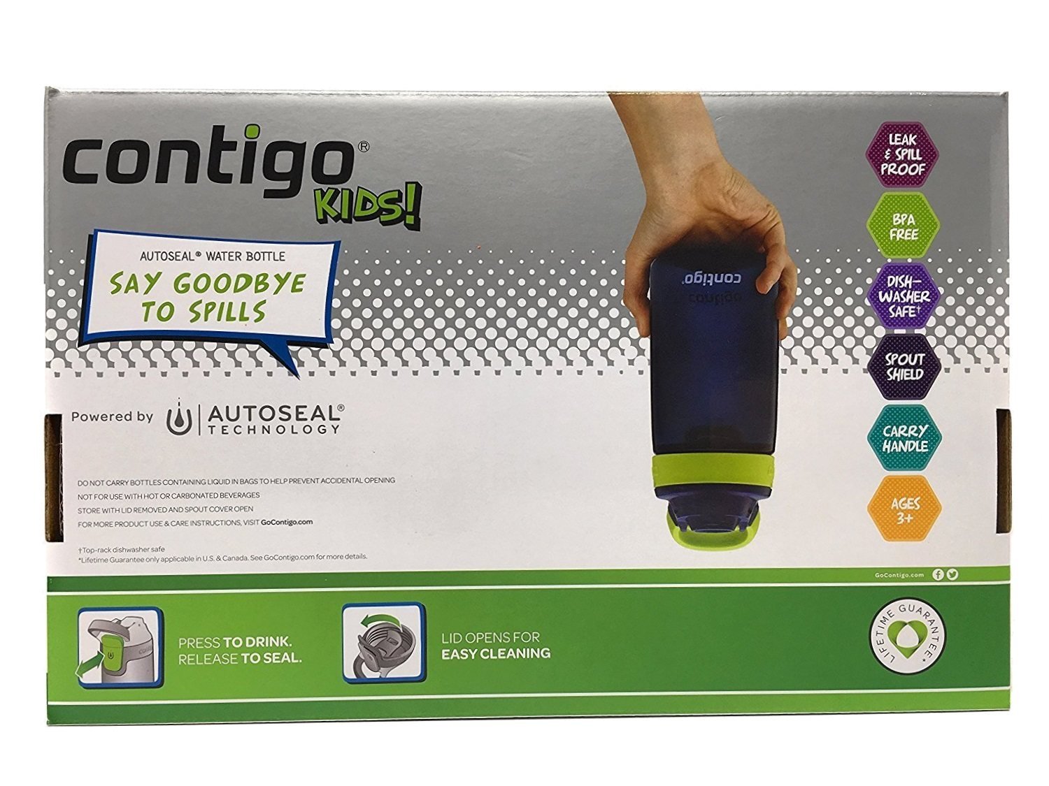 Snapklik.com : Contigo Kids Autoseal Gizmo Water Bottles, 14oz