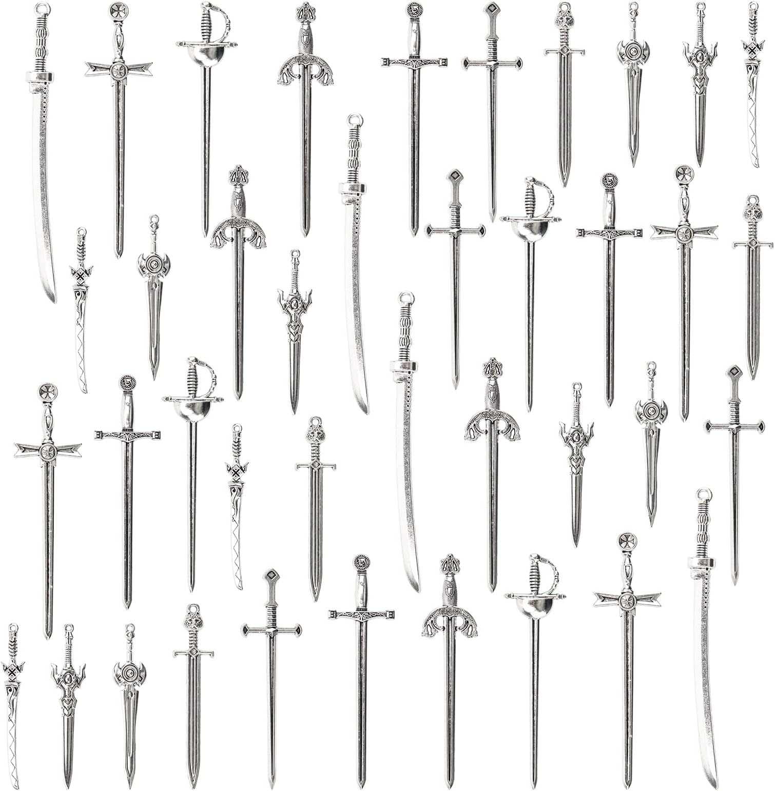 Amazon.com: Gjinxi 20Pcs Antique Swords Knife Bookmark, Silver Sword ...