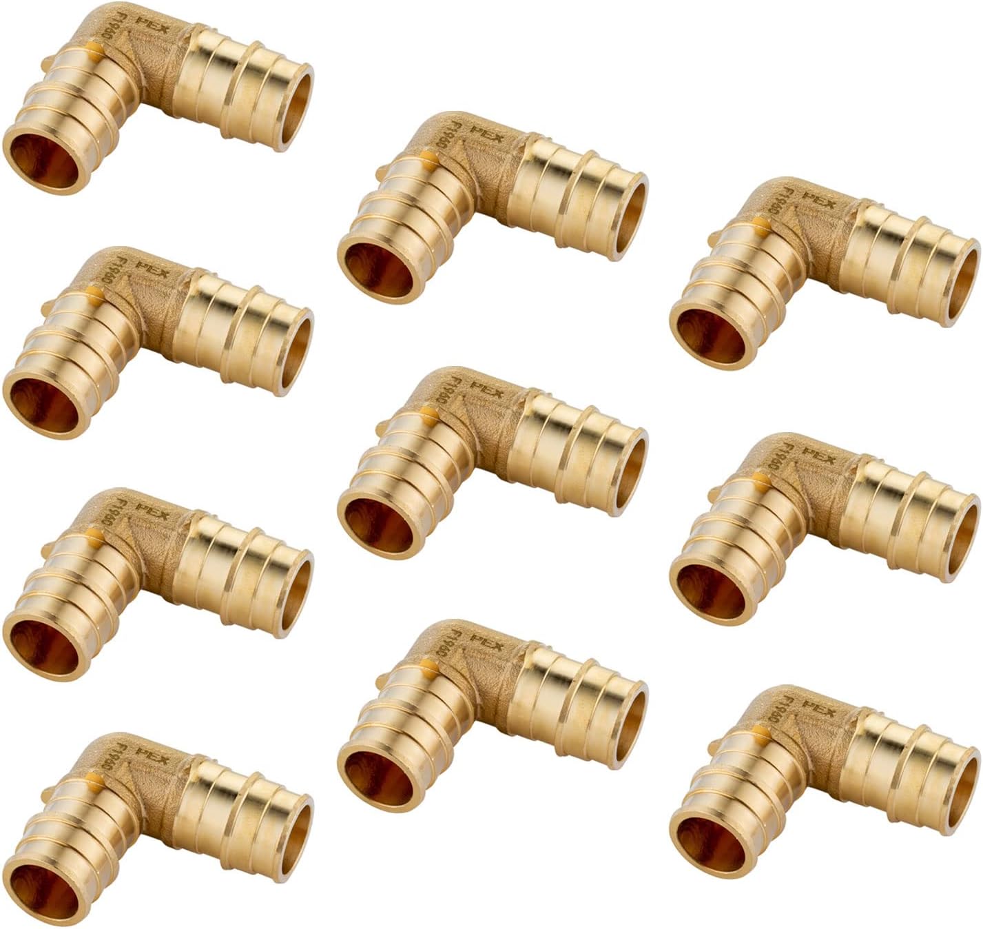 5-Pack EFIELD Pex A Full Flow Expansion Brass Fitting 3/4" Pex X 1/2 ...