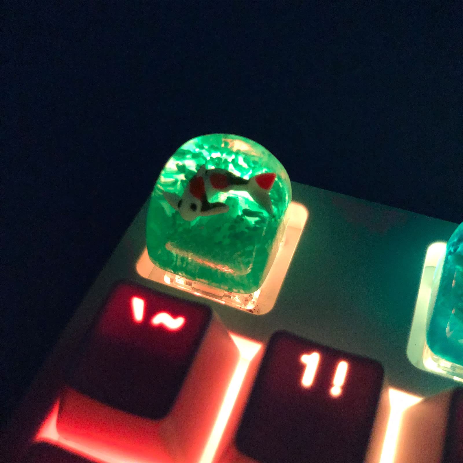 Snapklik.com : Koi Fish Keycap, Artisan Resin Keycap, DIY Esc Key Cap ...