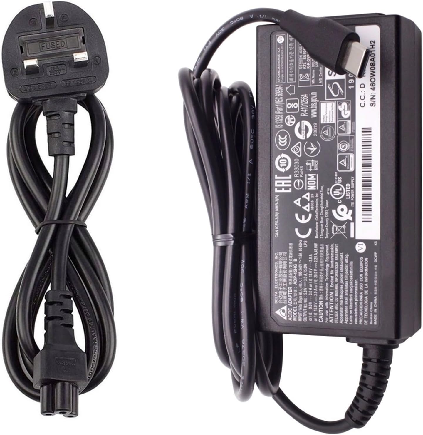 New USB-C Replacement For Chicony A16-045N1A Laptop Notebook 45W AC ...