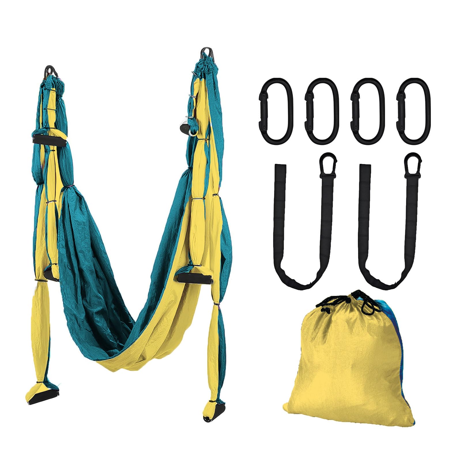 Amazon.com : Premium Aerial Yoga Swing Hammock Inversion Therapy with 2 ...